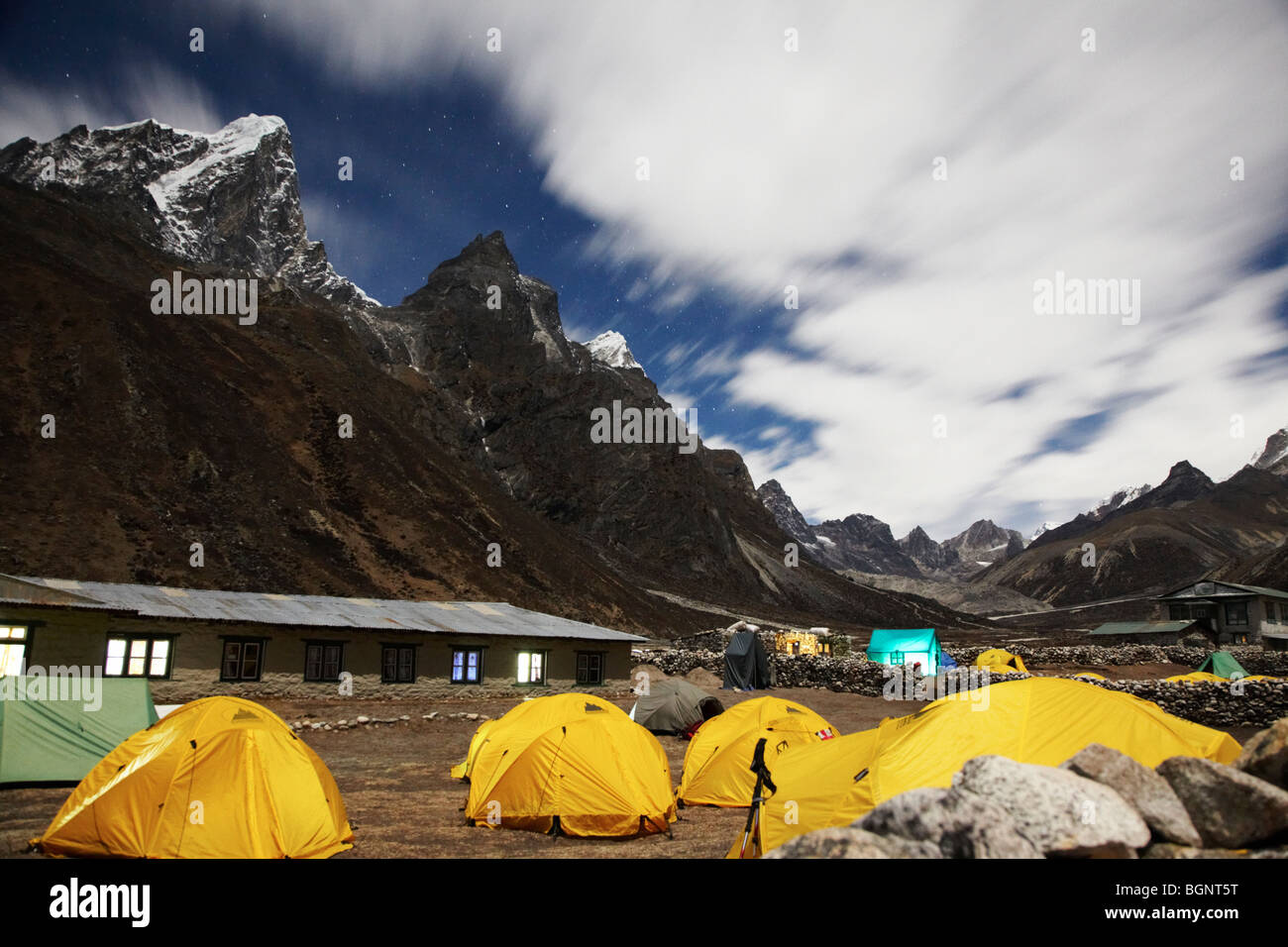 Mountain Campsite Pheriche Himalayas Nepal Asia Stock Photo - Alamy