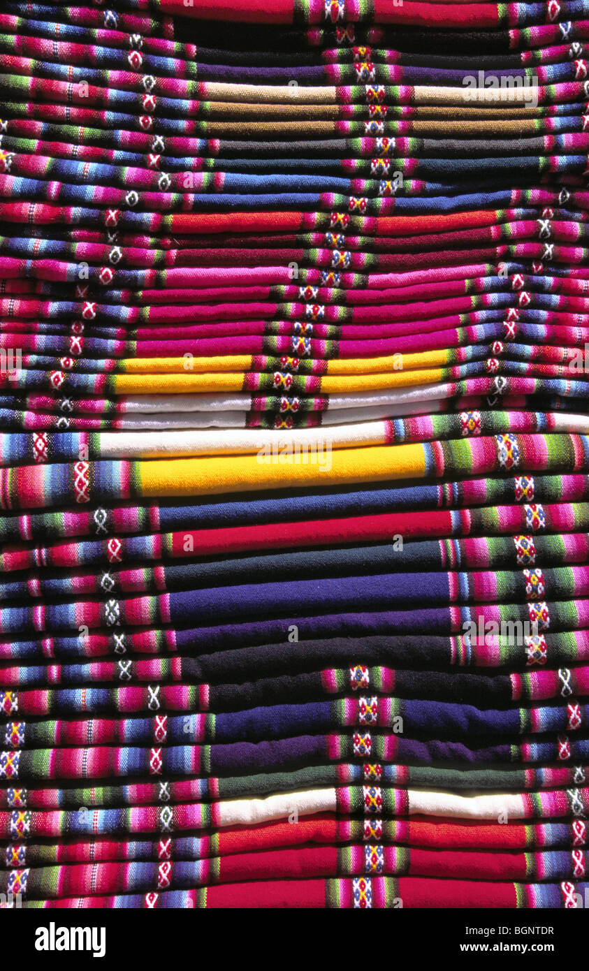 Traditional textiles for sale in La Paz. Bolivia Stock Photo - Alamy