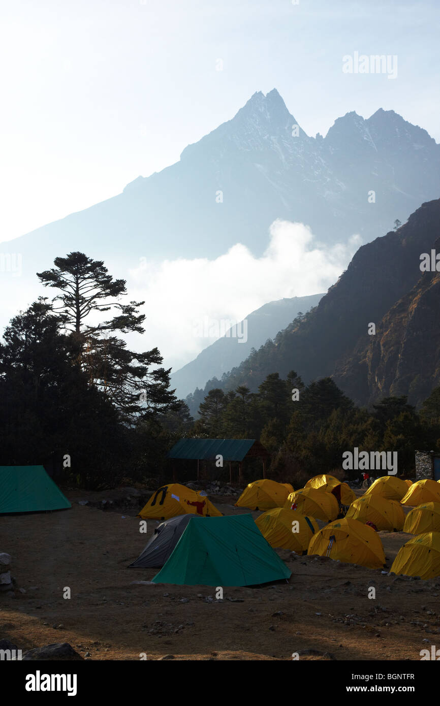 Camping In The Khumbu Region Himalayas Nepal Asia Stock Photo - Alamy