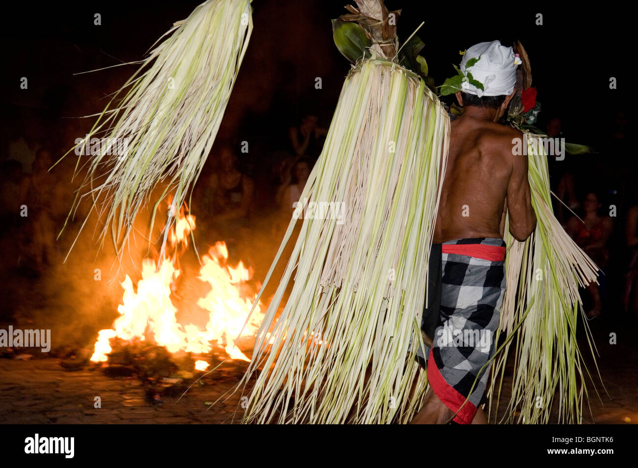 Kecak fire and trance dance performance, Ubud, Bali, Indonesia Stock ...