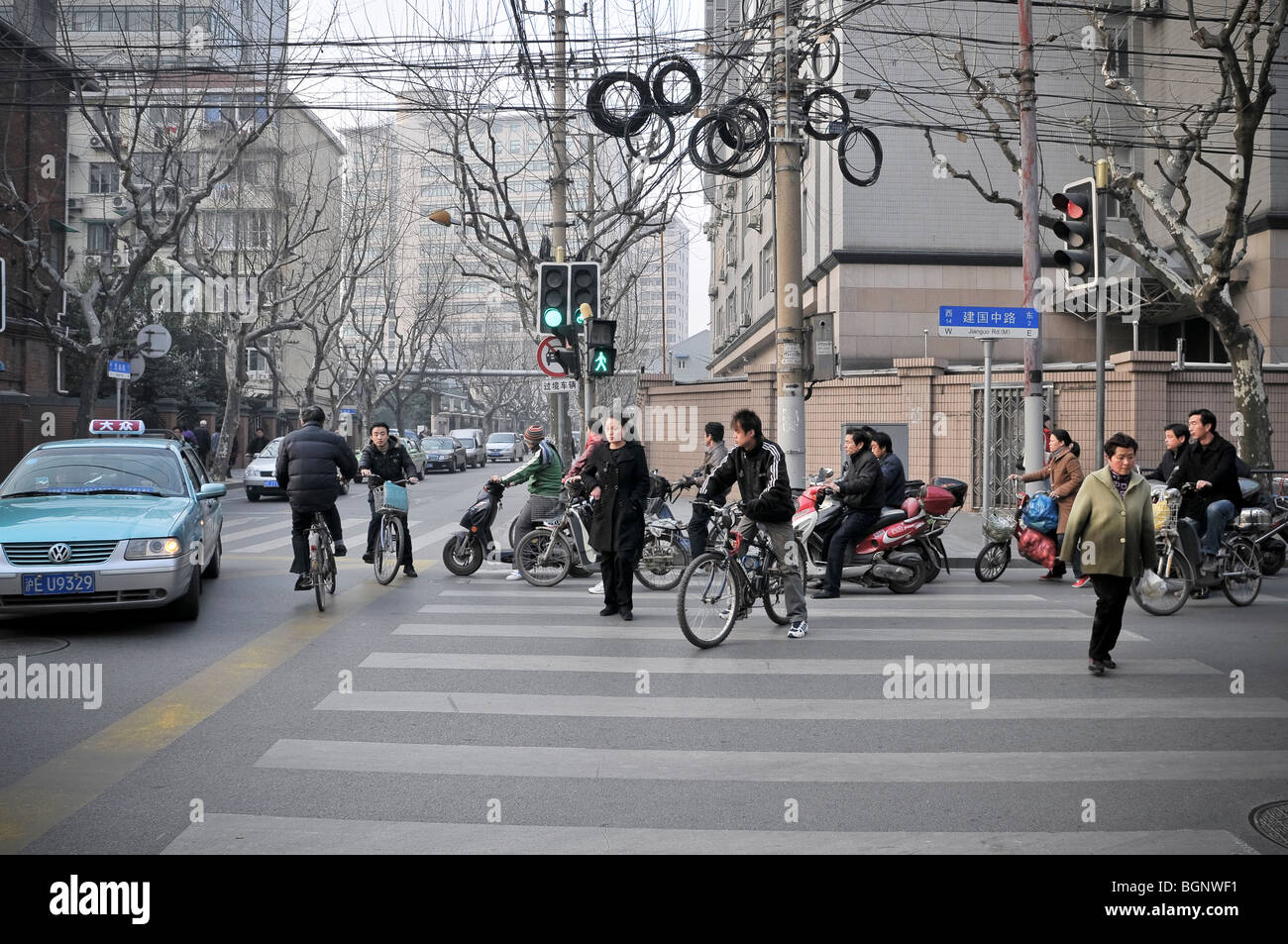 Intersection in China Stock Photo - Alamy