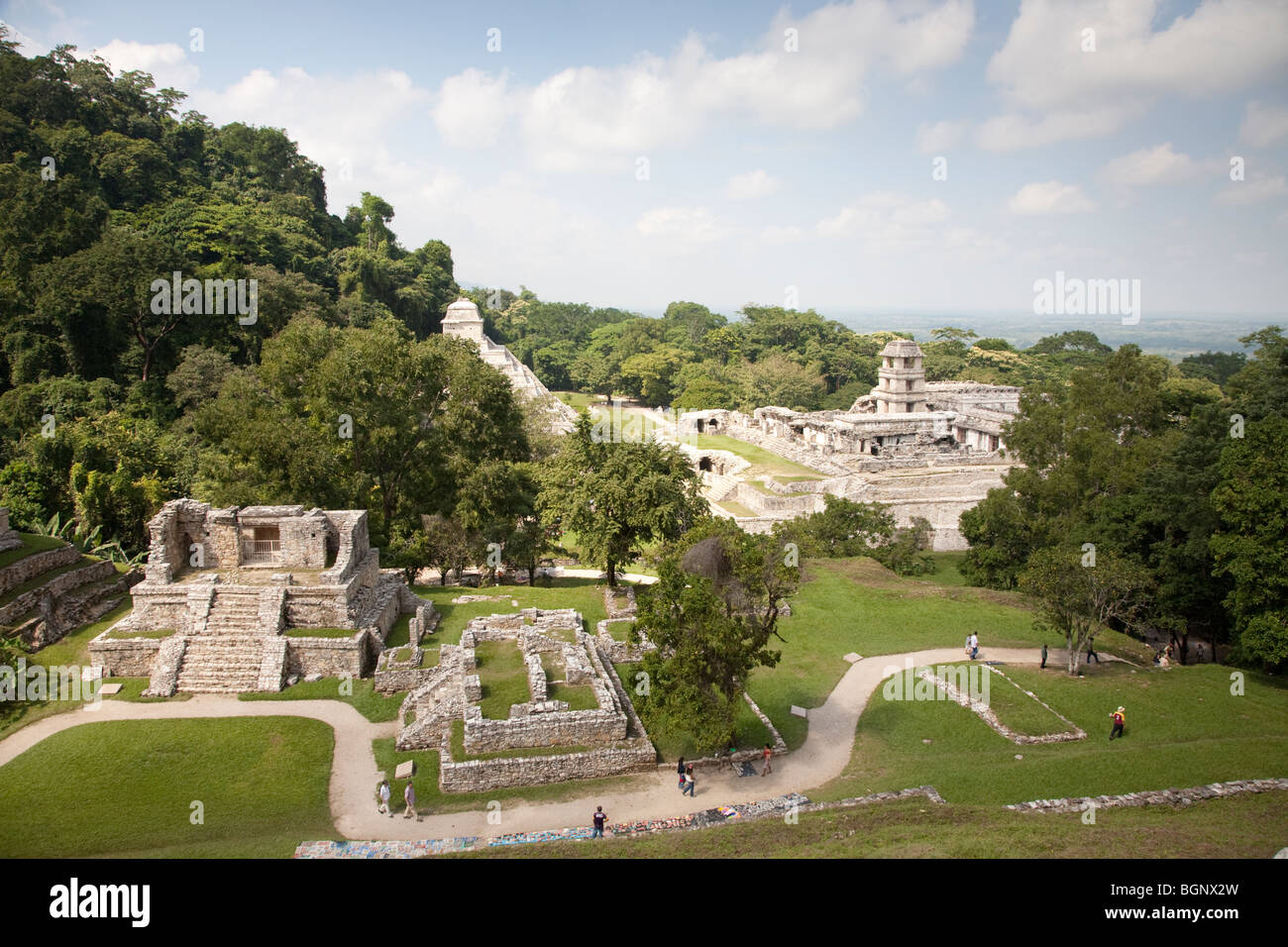 Palenque Archaeological Site, Chiapas Mexico Stock Photo - Alamy