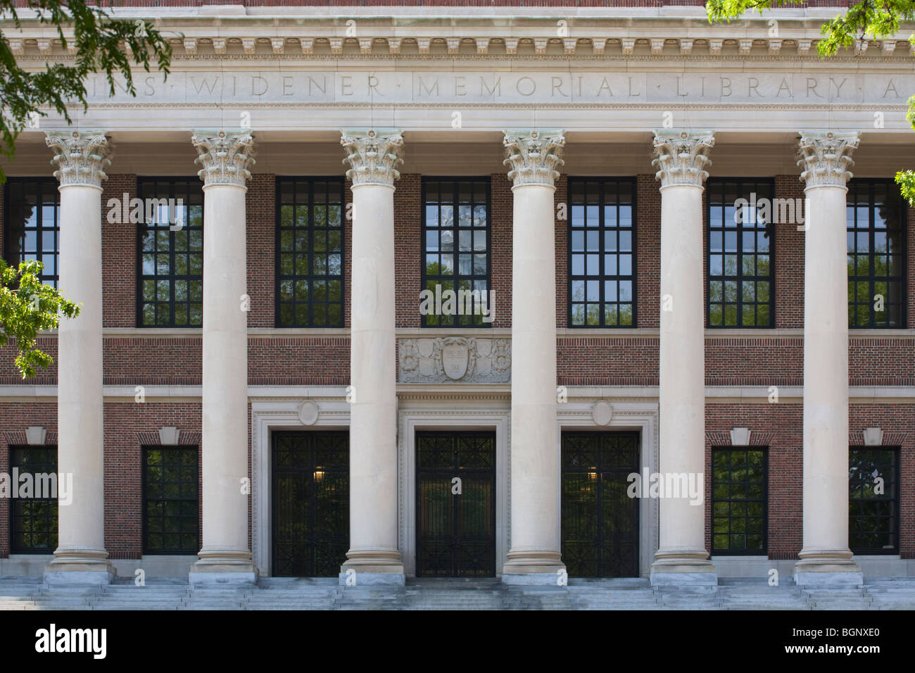 Roman pillars grace the front of the HARRY ELKINS WIDENER MEMORIAL ...