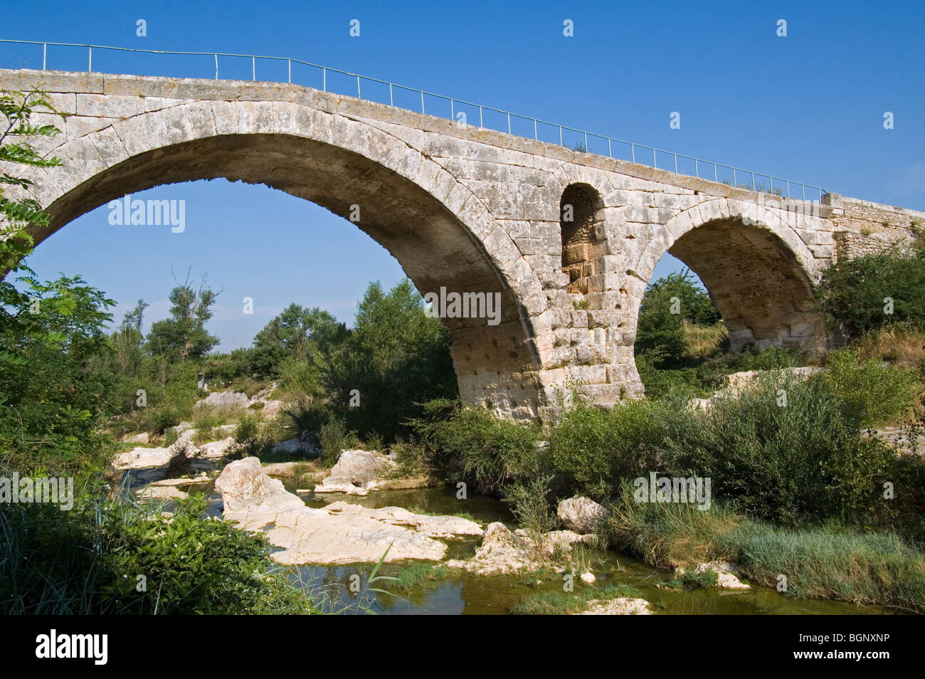 The Pont Julien / Julian Bridge, a Roman stone arch bridge over the ...