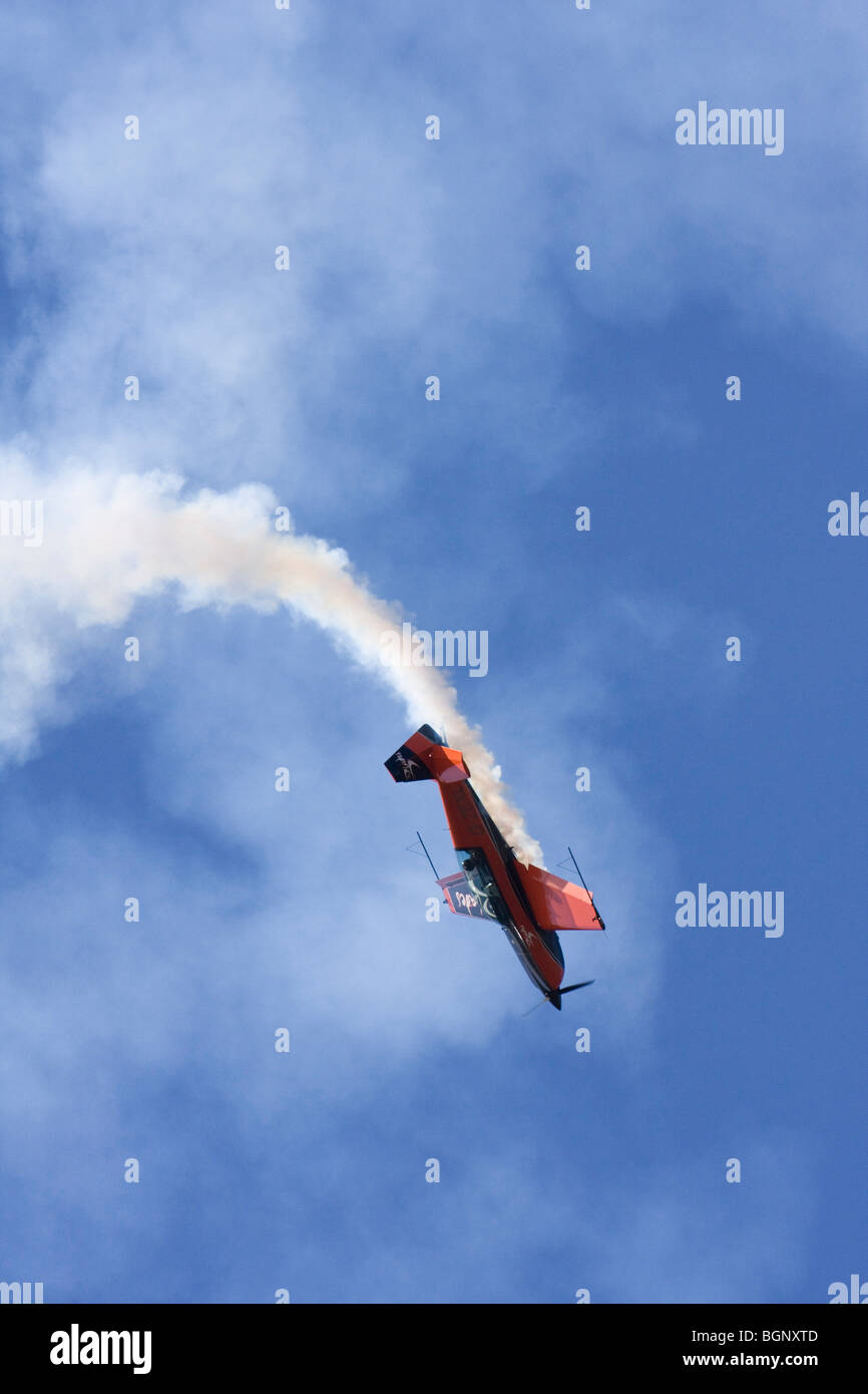 Blades aerobatic display team flying Extra 300 LP aircraft at RAF ...