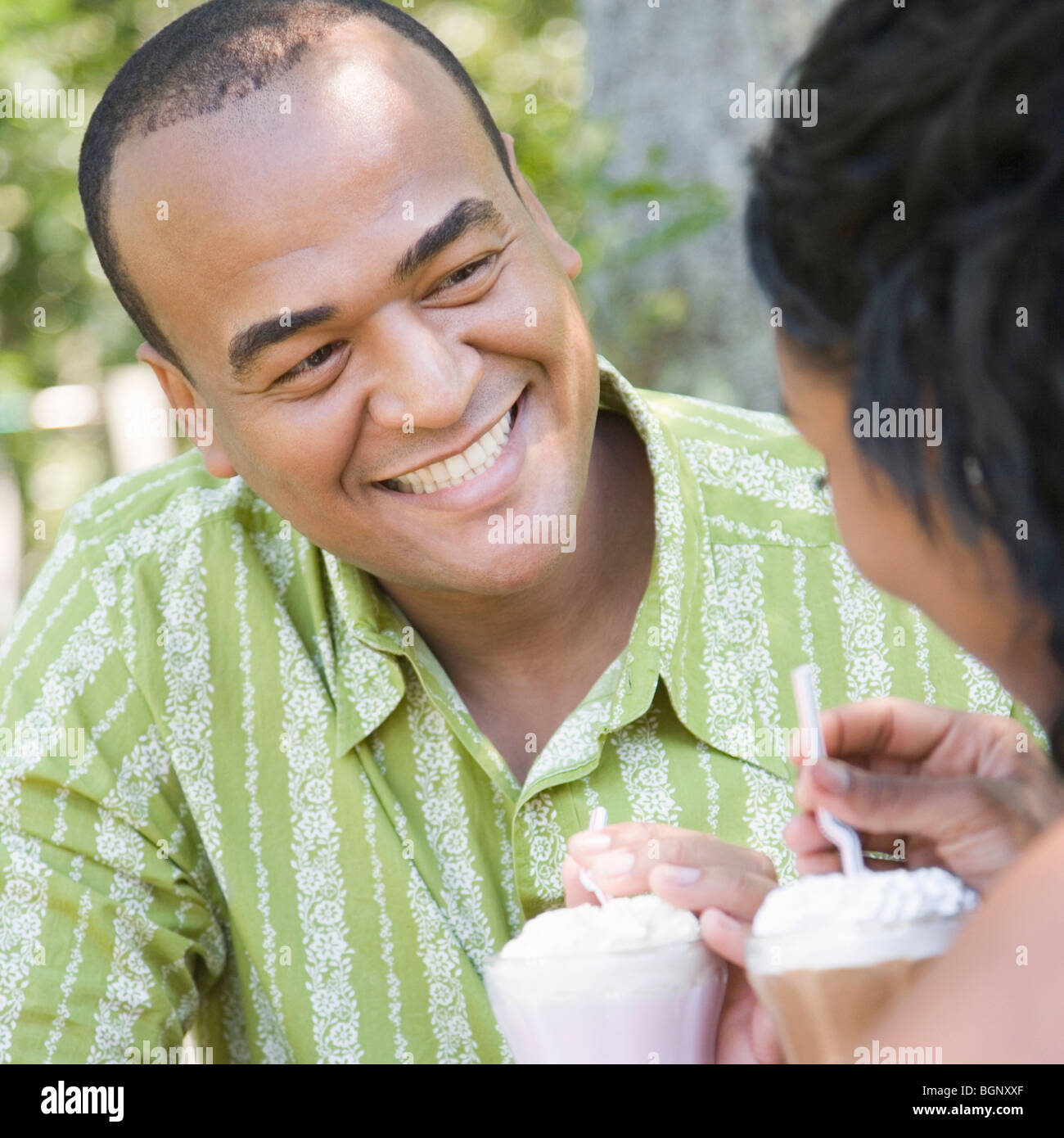 Man drinking milkshake hi-res stock photography and images - Alamy