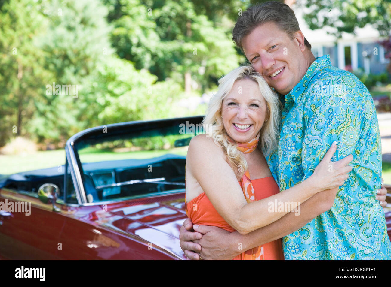 Couple convertible front view hi-res stock photography and images - Alamy