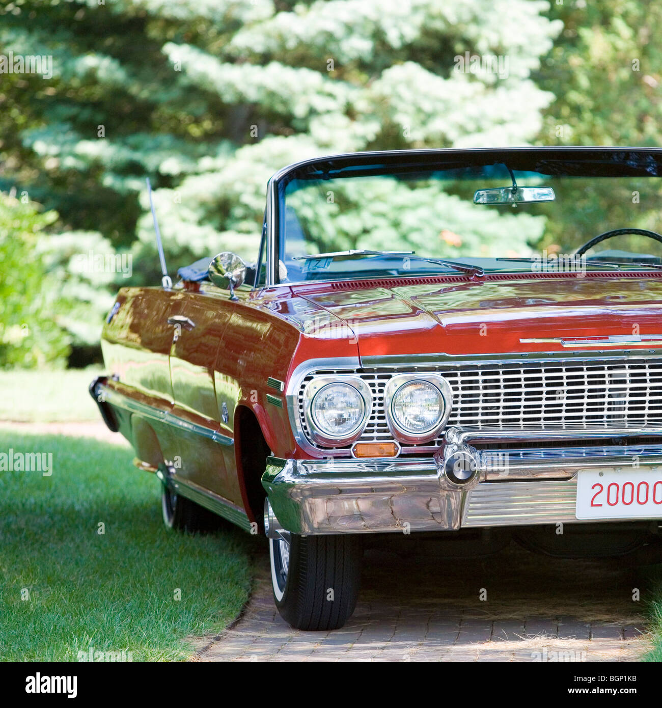 Car parked in a lawn Stock Photo - Alamy