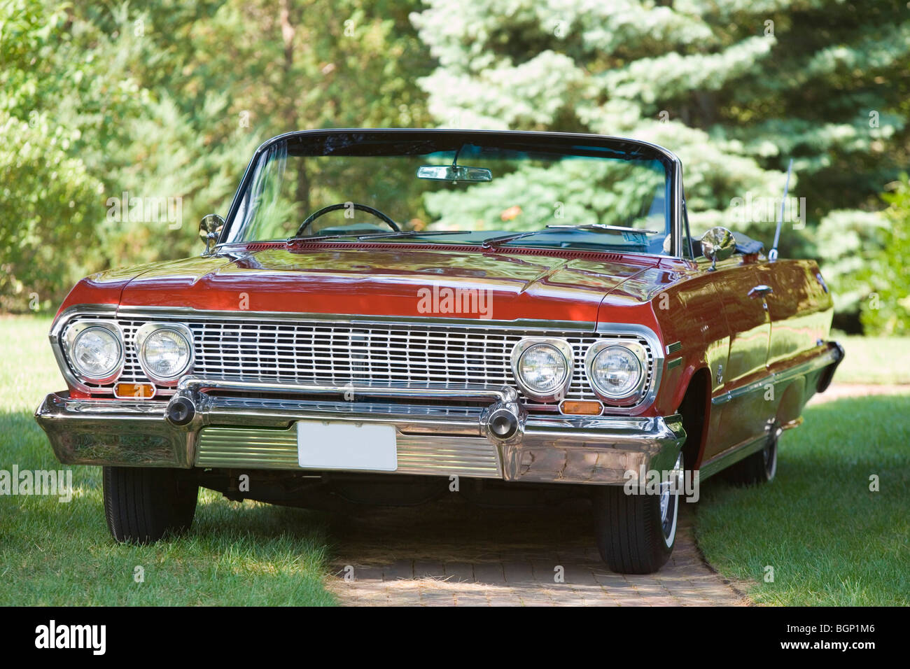 Car parked in a lawn Stock Photo - Alamy