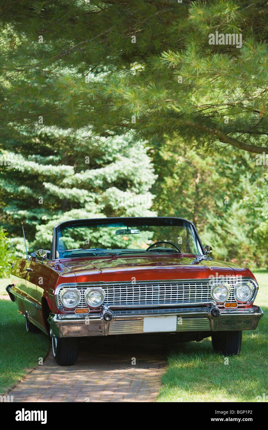 Car parked in a lawn Stock Photo - Alamy