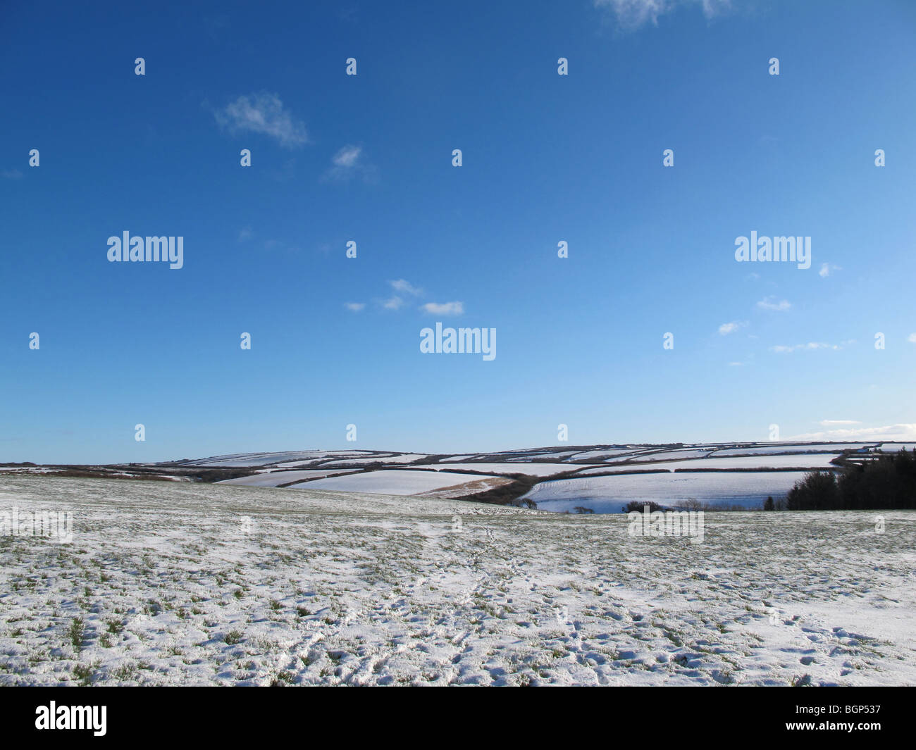 Devon fields sky clouds snow hi-res stock photography and images - Alamy