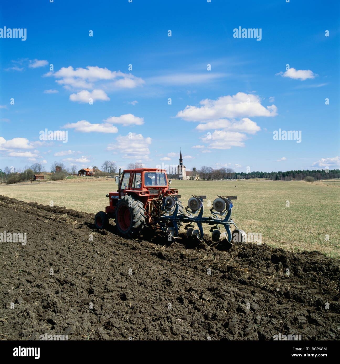 A tractor at a farm, Sweden Stock Photo - Alamy