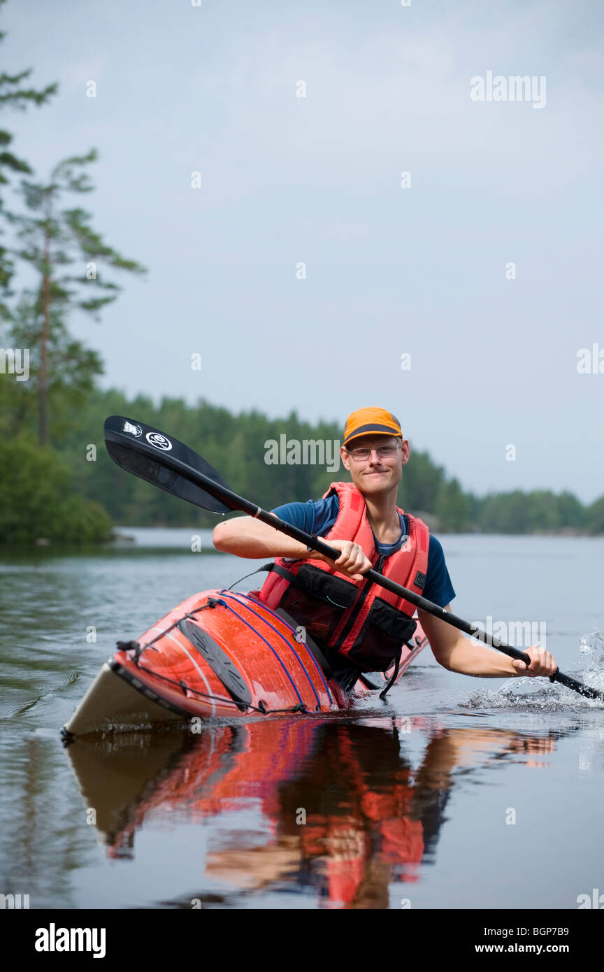 A paddler, Sweden Stock Photo - Alamy