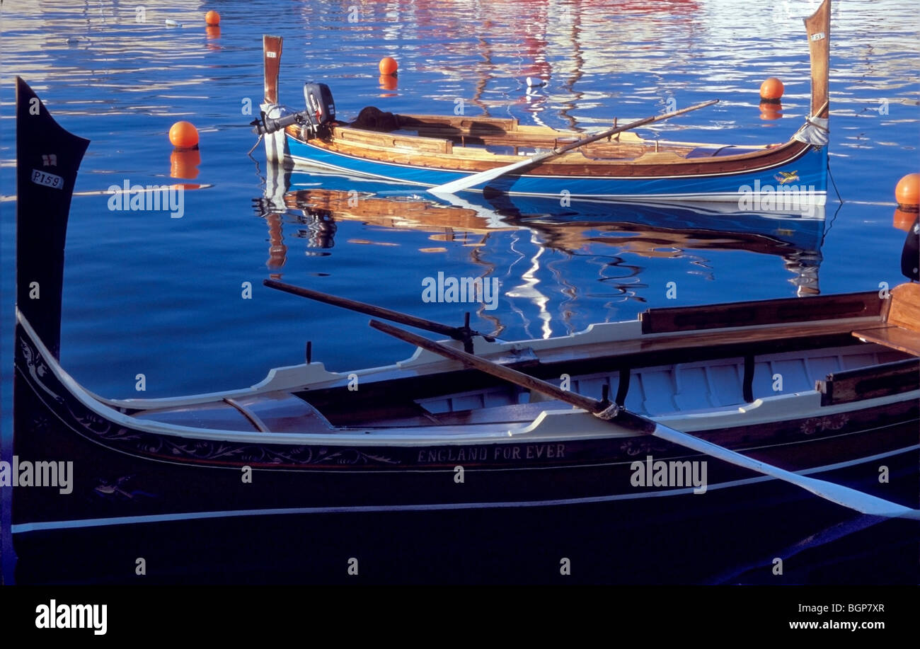 Malta kajjik traditional wooden boats hi-res stock photography and ...