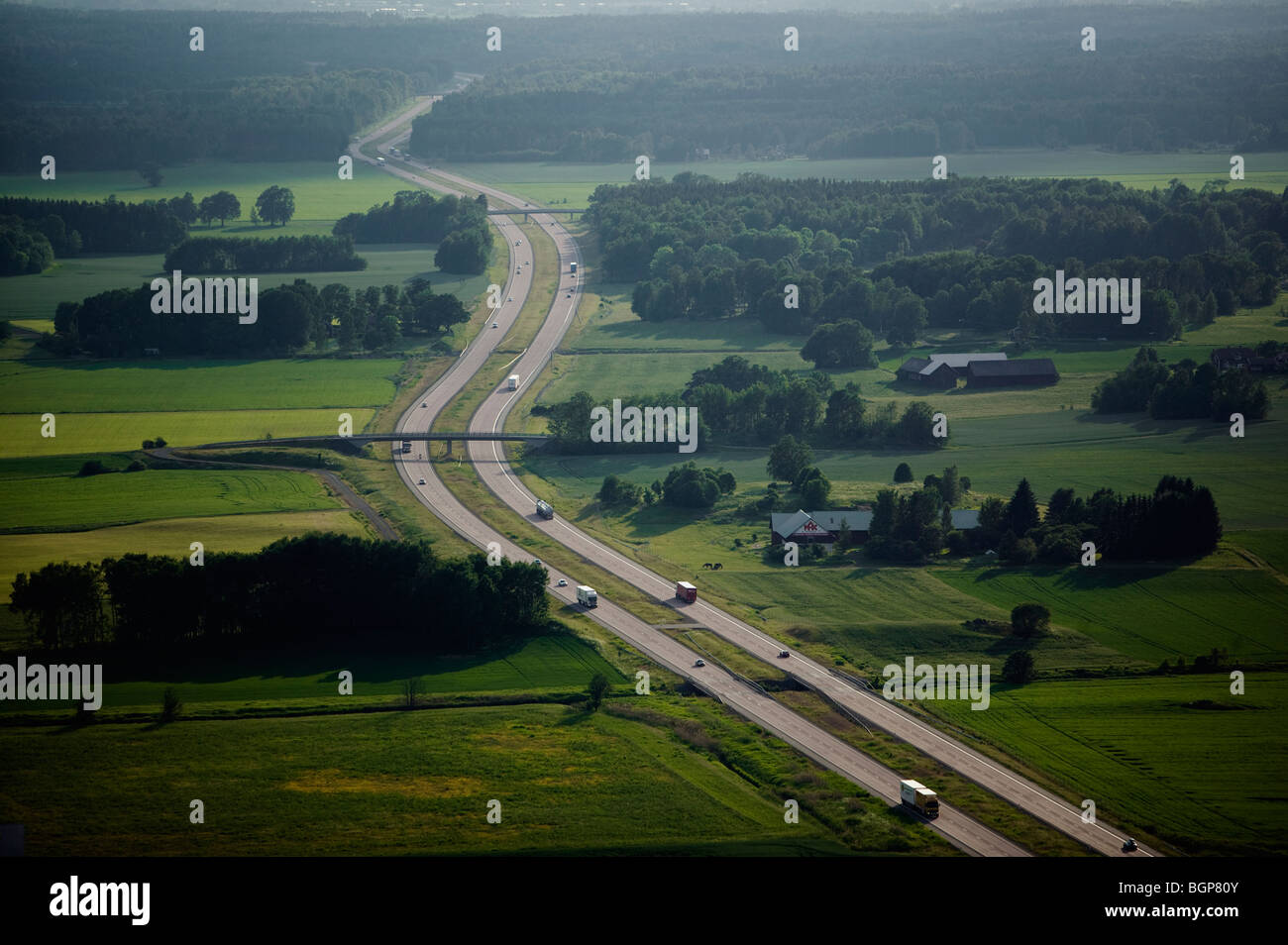 European route E18 in Sweden Stock Photo - Alamy