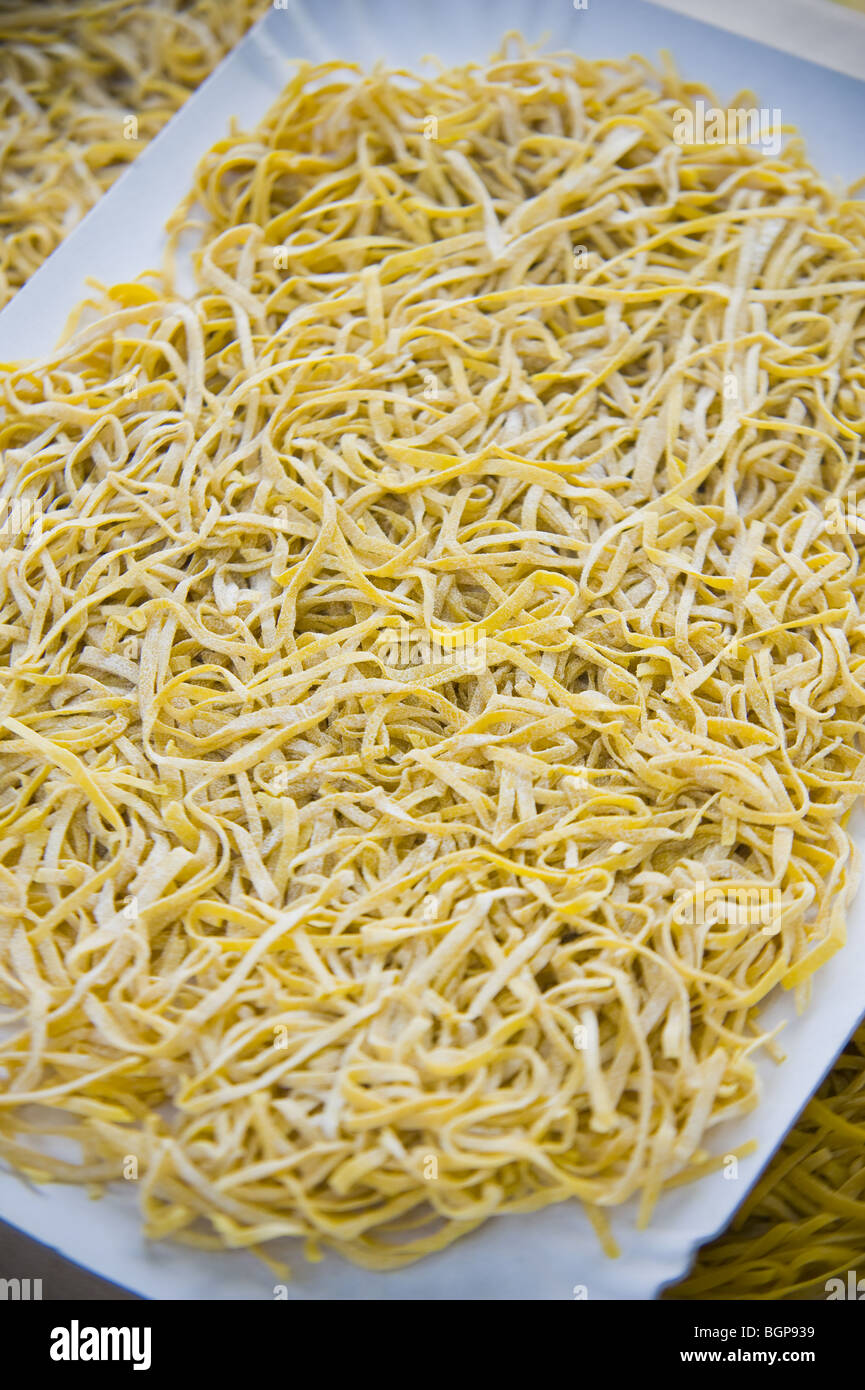 Handmade fettuccine pasta, close-up Stock Photo - Alamy