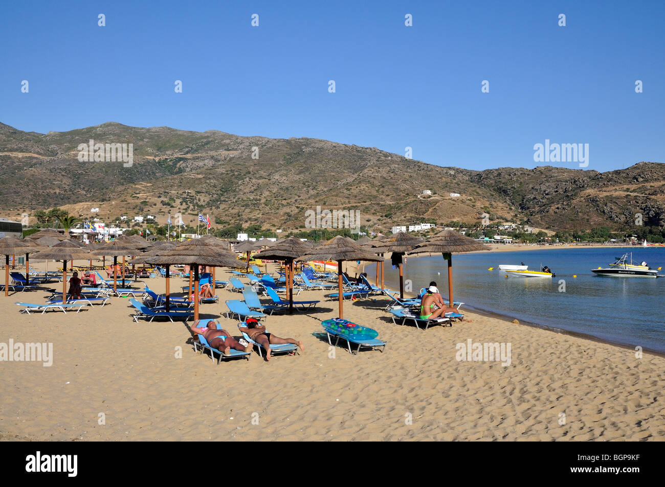 Mylopotas beach, Ios island, Greece Stock Photo - Alamy