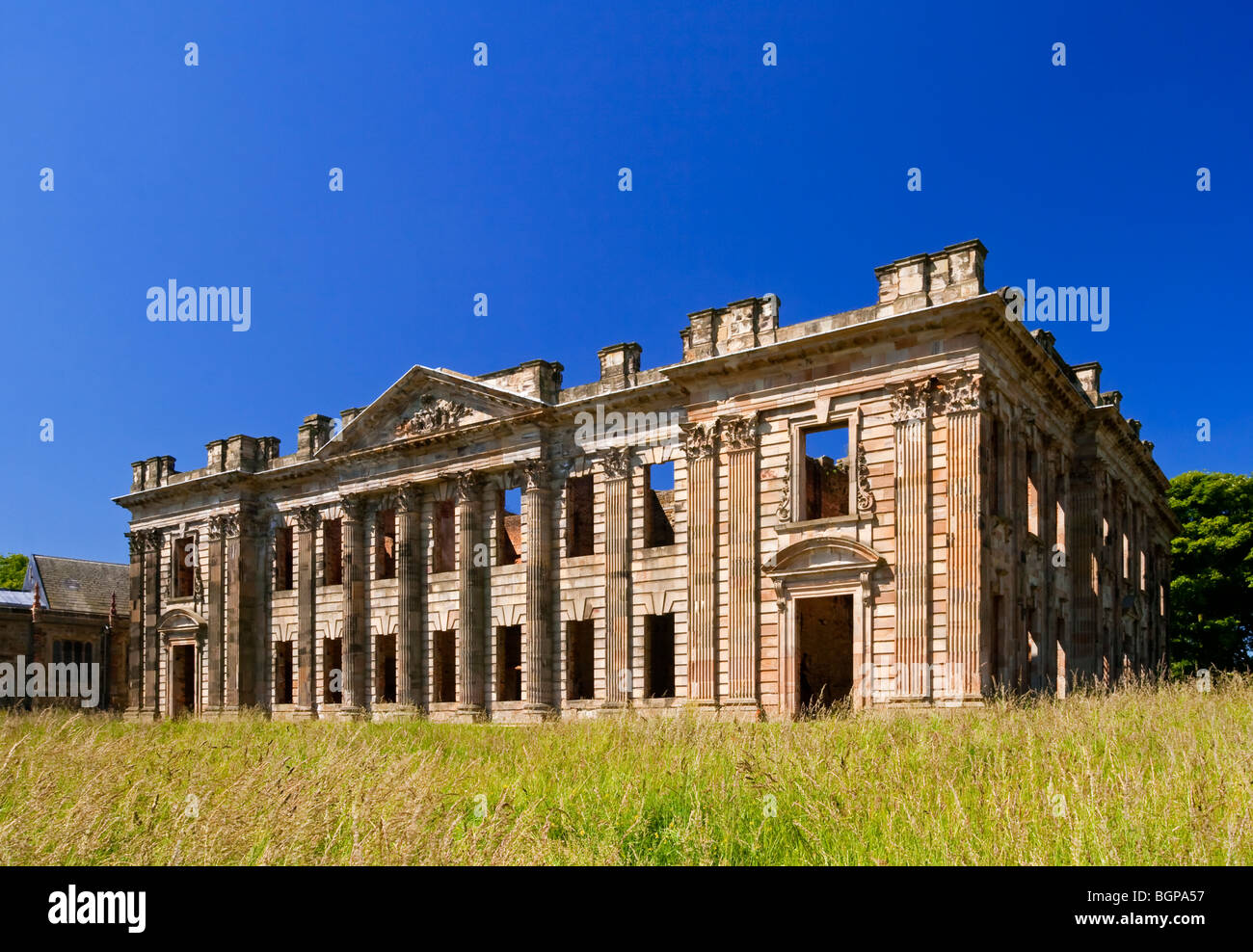 The ruins of Sutton Scarsdale Hall in Derbyshire England UK which was ...