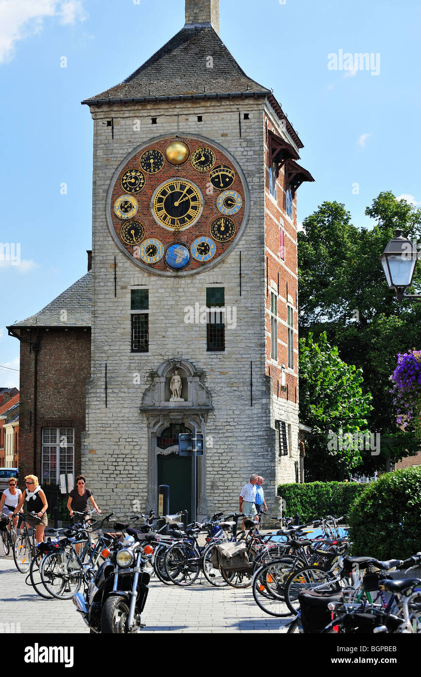 The Zimmer Tower / Zimmertoren with the Jubilee Clock in the city Lier ...