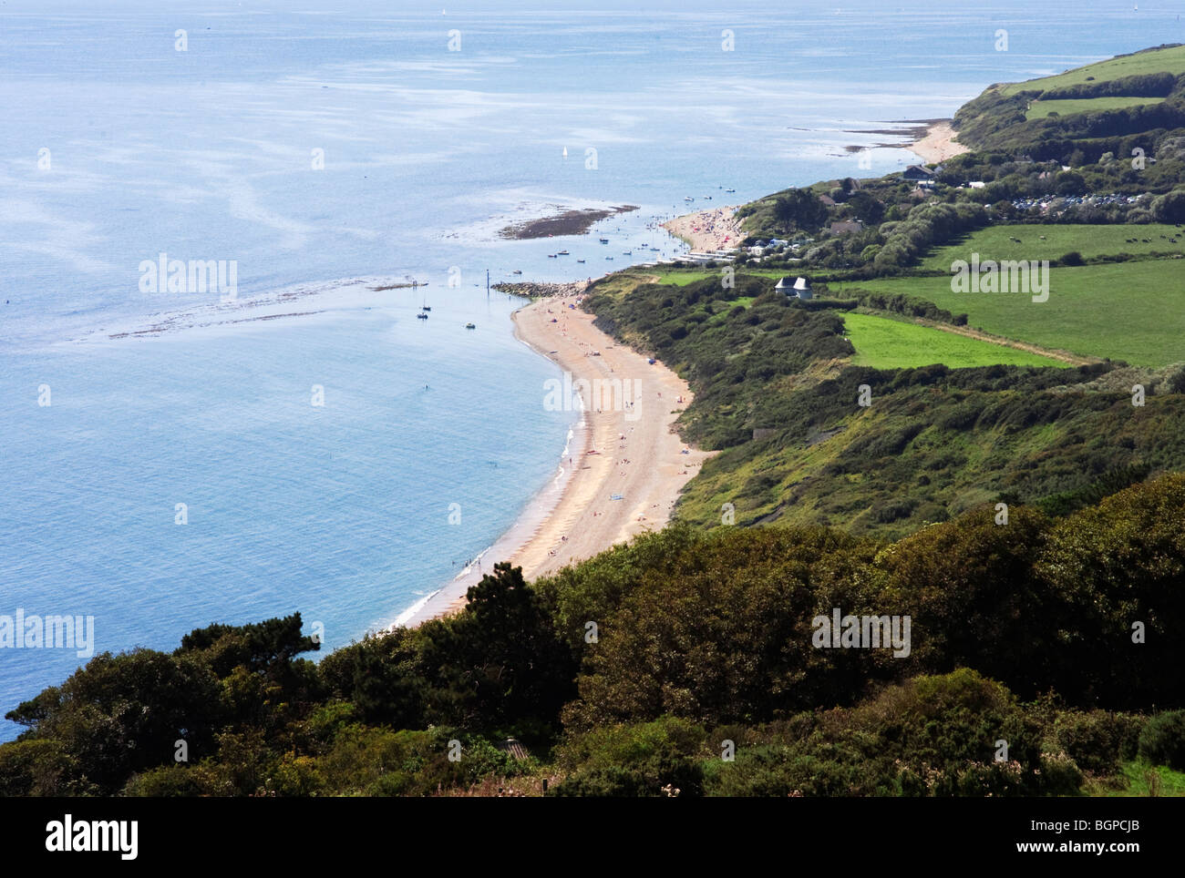 views from the south west coast path over the dorset coast at ringstead ...