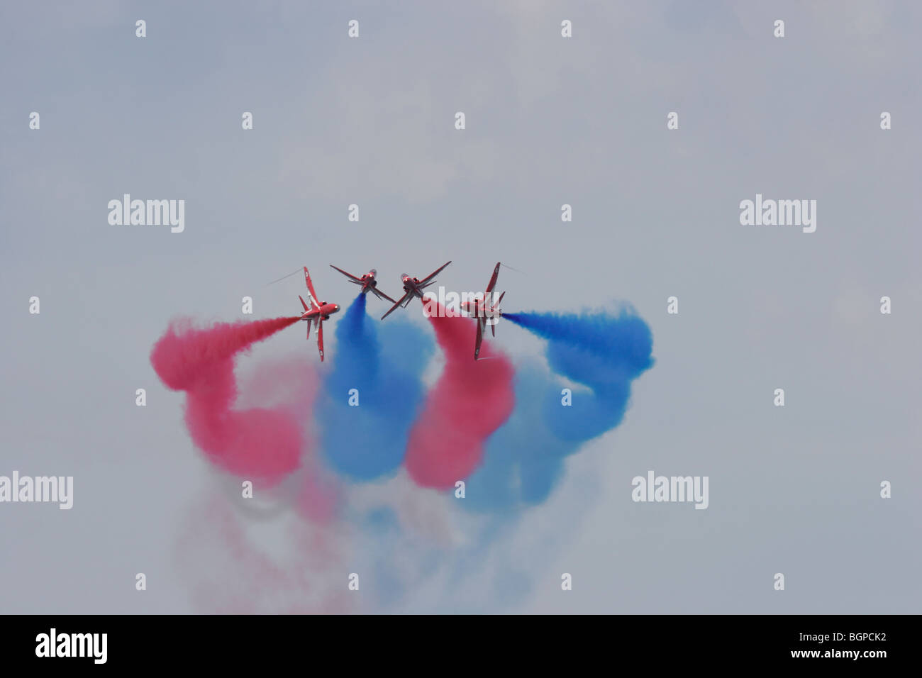 Red Arrows Royal Air Force Aerobatic Team perform precision aerobatic ...