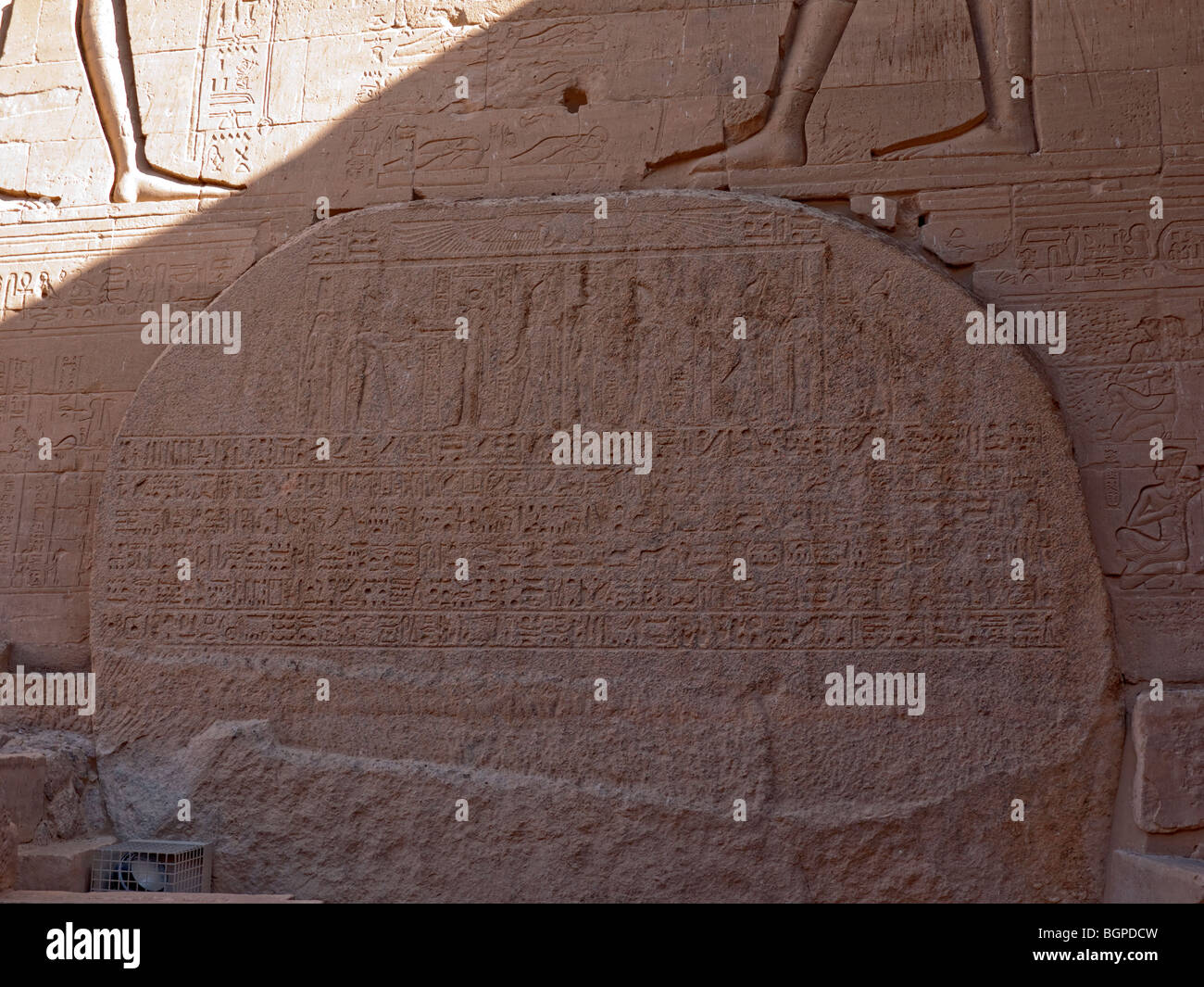 The story in hieroglyphs of Osiris,Horus and Isis in the Temple on ...