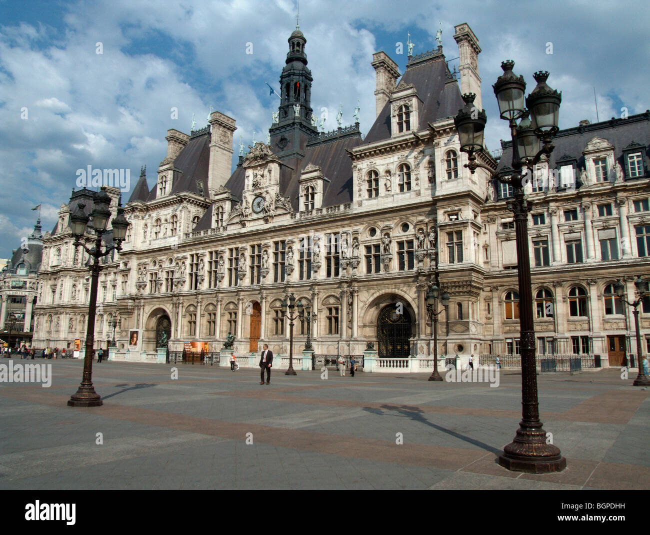 Hôtel de Ville (City Hall). Rebuilt in 1870's in its original French ...