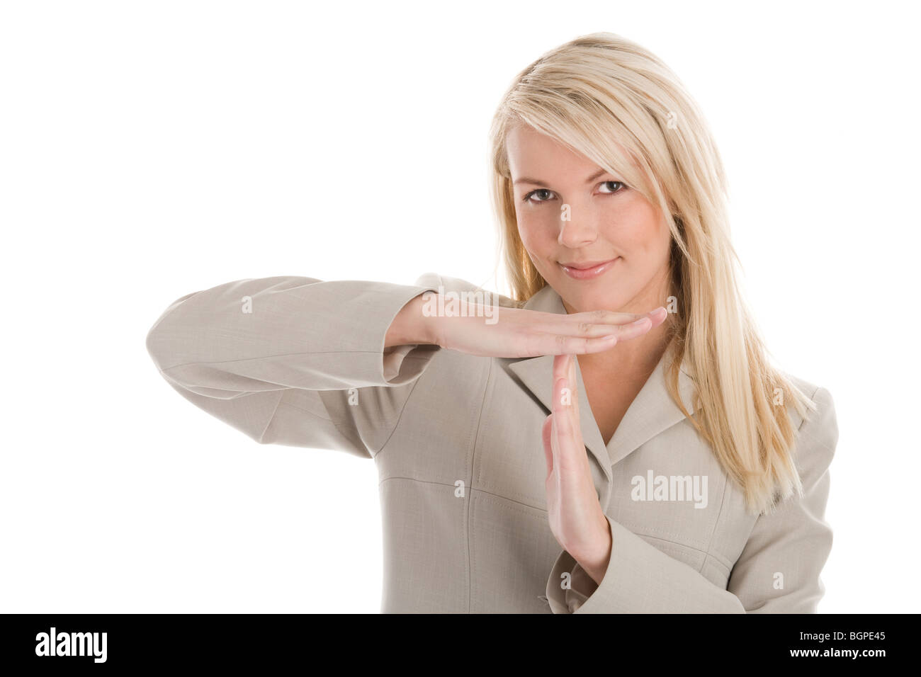 Time break hand symbol hi-res stock photography and images - Alamy
