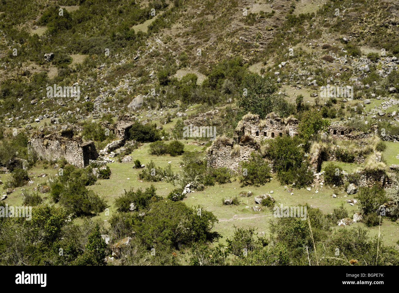 Unrestored inca ruins, Paccha, near Urubamba, Peru Stock Photo - Alamy