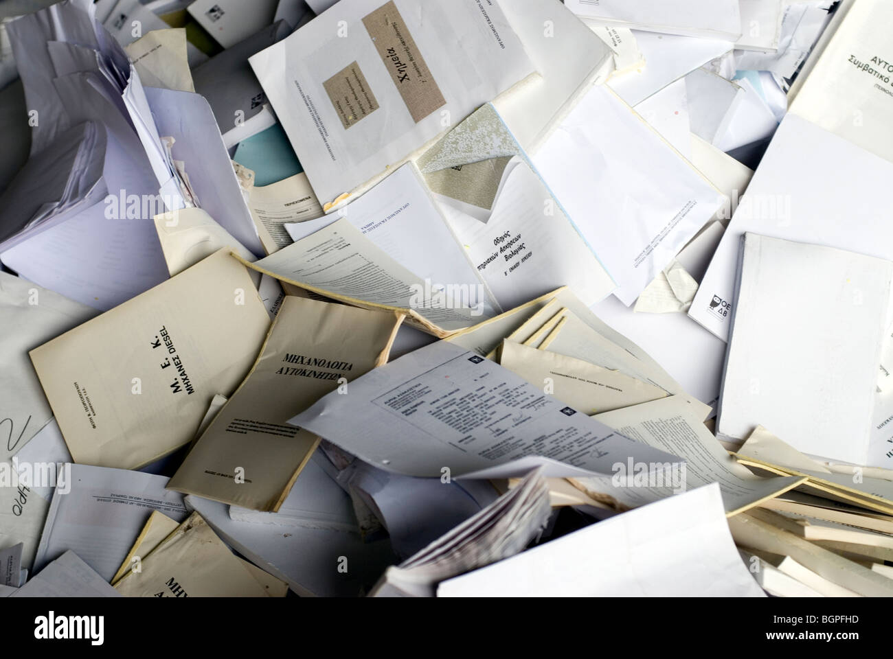 College books to be recycled at the collection point of the paper ...