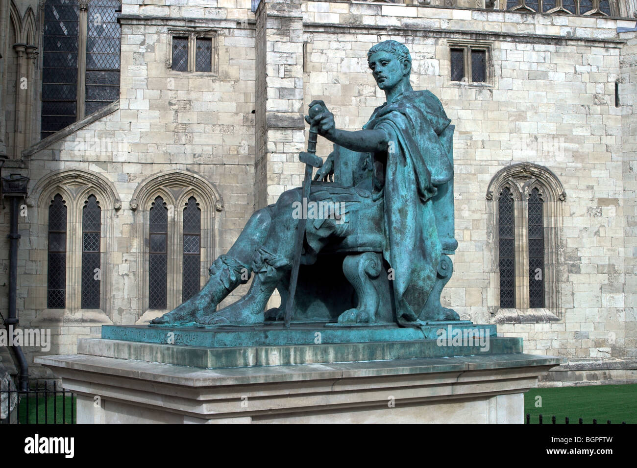 Statue of the Roman Emperor Constantine, erected at York Minster in ...