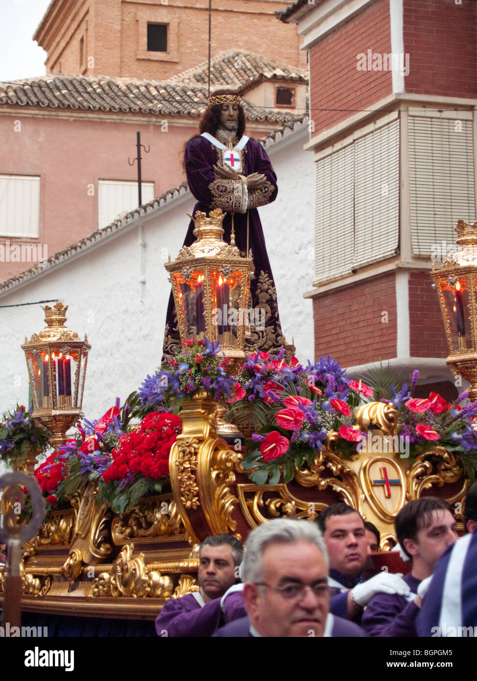Christian procession in Alcazar de San Juan (Ciudad Real, Spain Stock ...