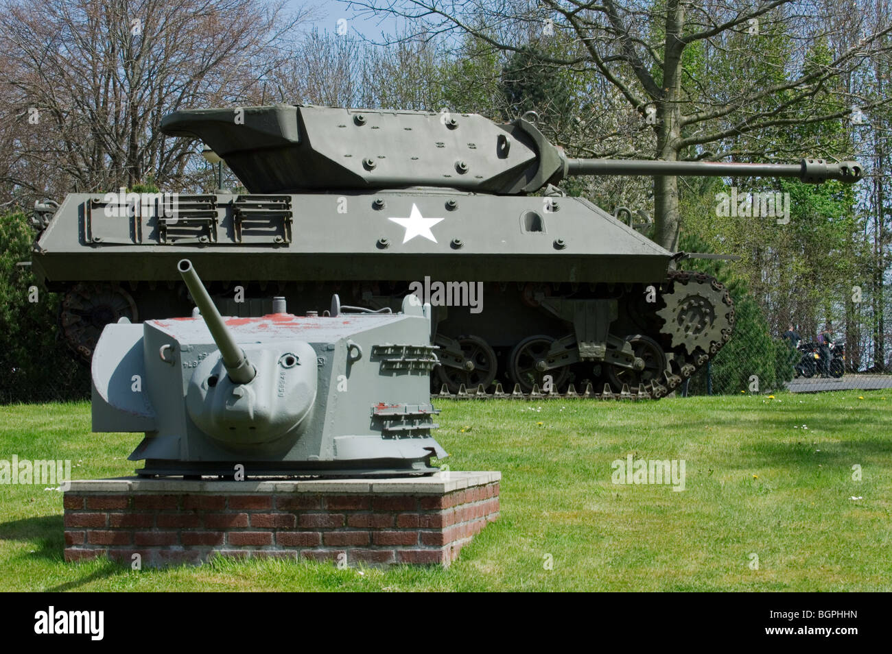 WW2 American M10 Wolverine tank destroyer from the Battle of the Bulge ...