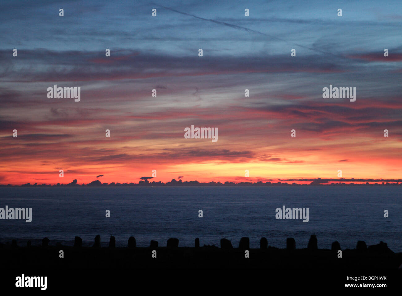 Amazing sunset from Hartland Quay in North Devon Stock Photo - Alamy