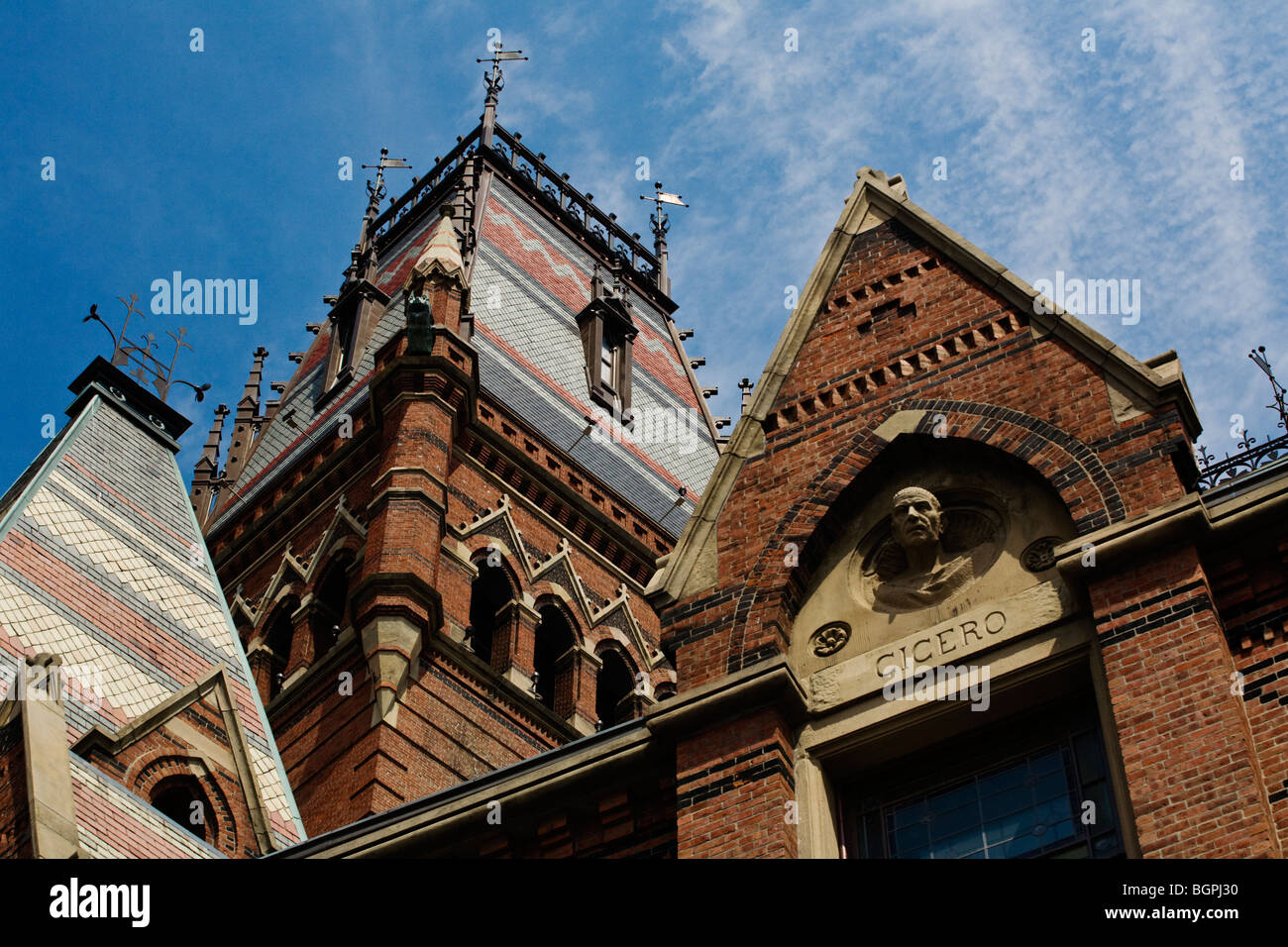 Roof detail of MEMORIAL HALL, completed in 1868, and was built in the ...