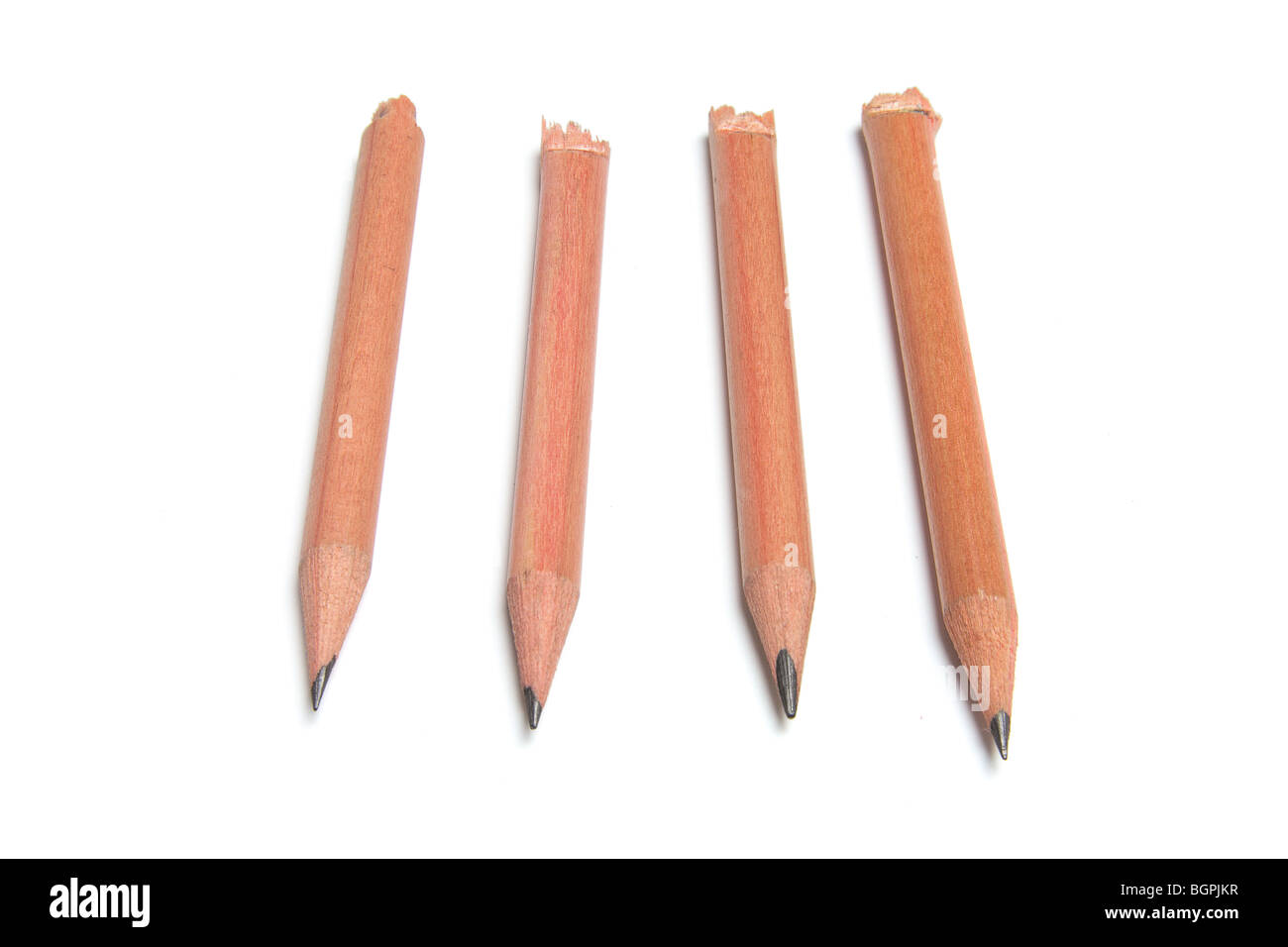 Pencils with Broken Ends Stock Photo - Alamy