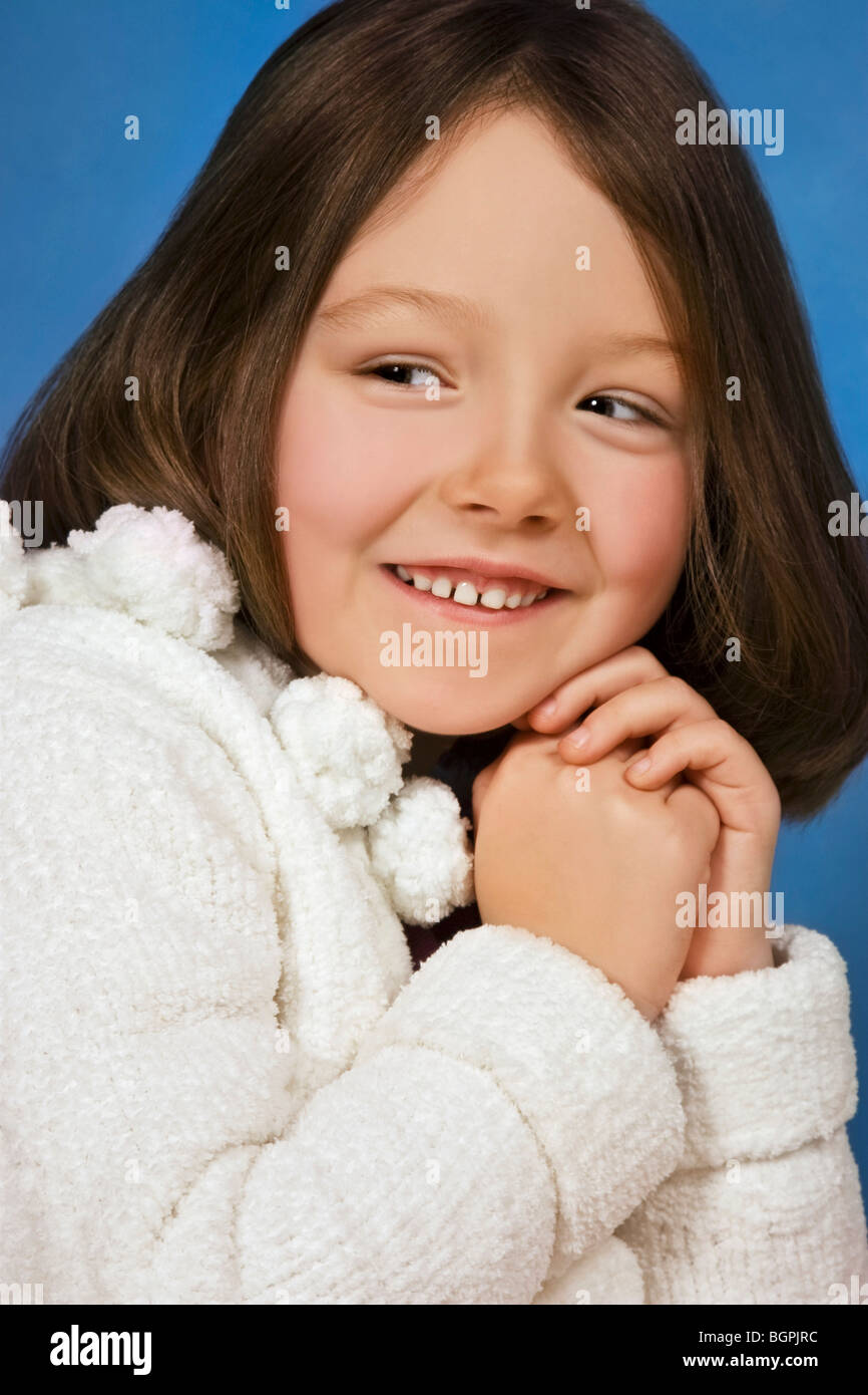 Portrait of a young girl in robe Stock Photo - Alamy