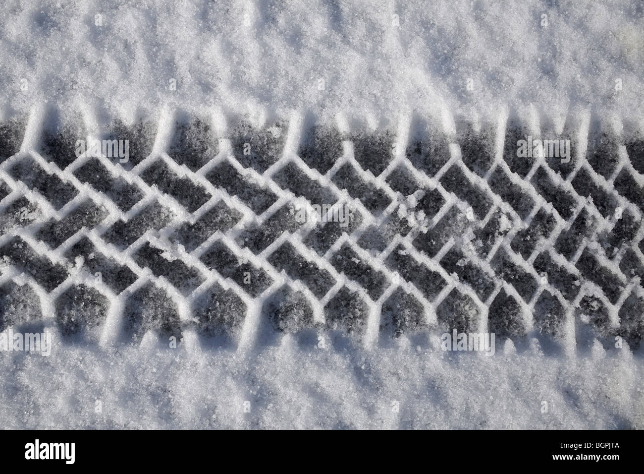 Tire tread marks snow hi-res stock photography and images - Alamy