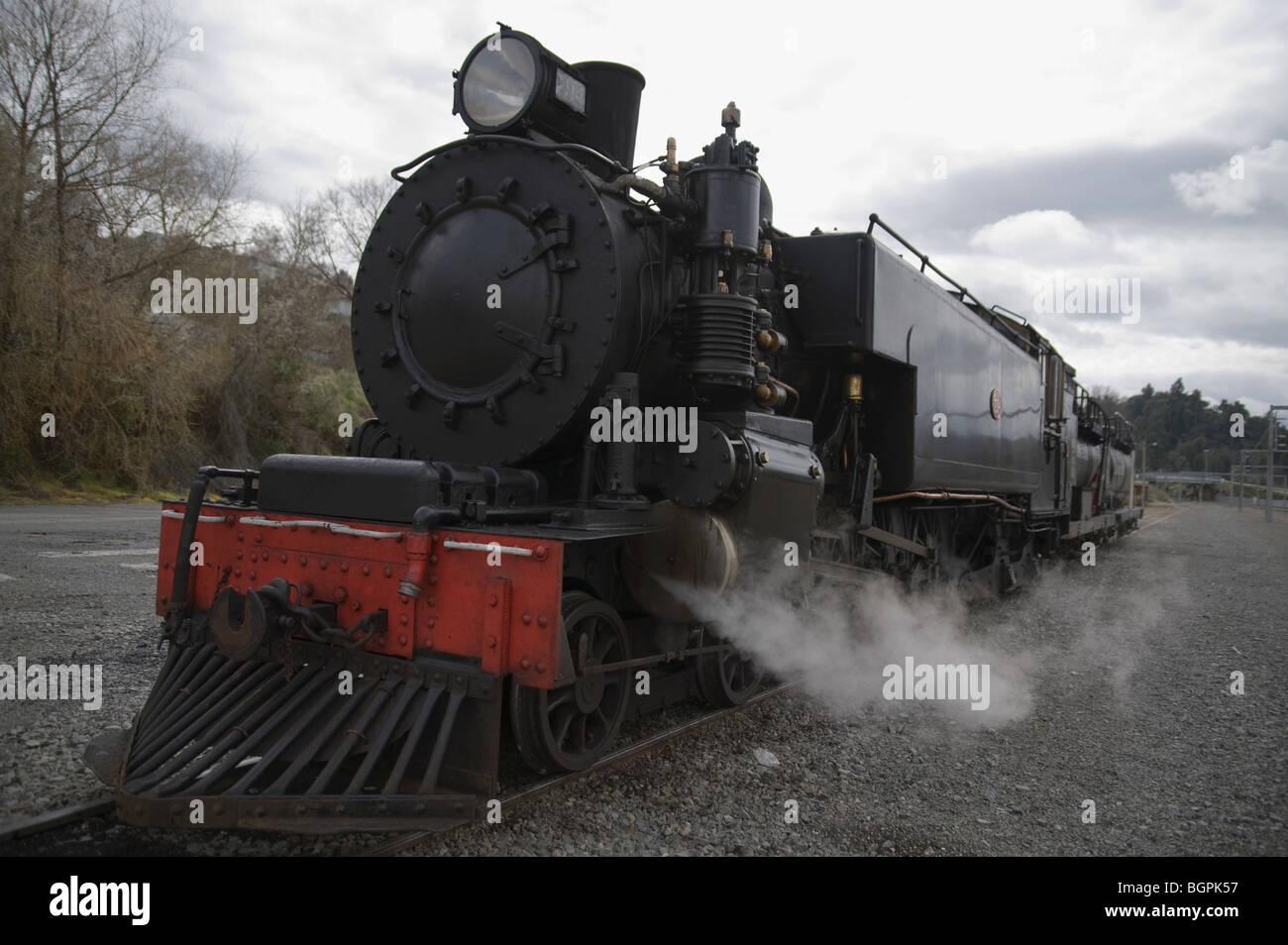 Old steam train working in Taihape, New Zealand Stock Photo - Alamy