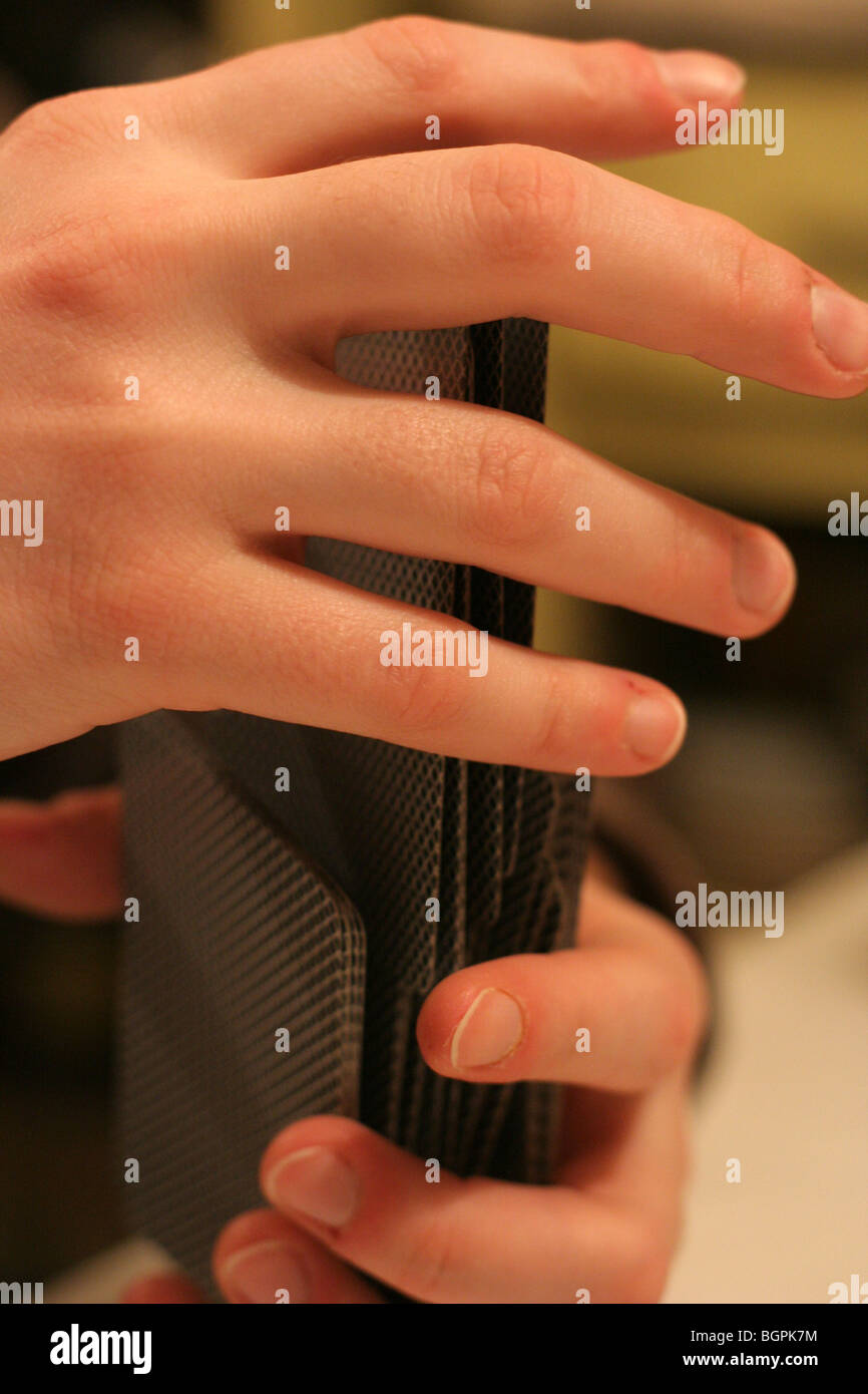 Card shuffling hand hi-res stock photography and images - Alamy