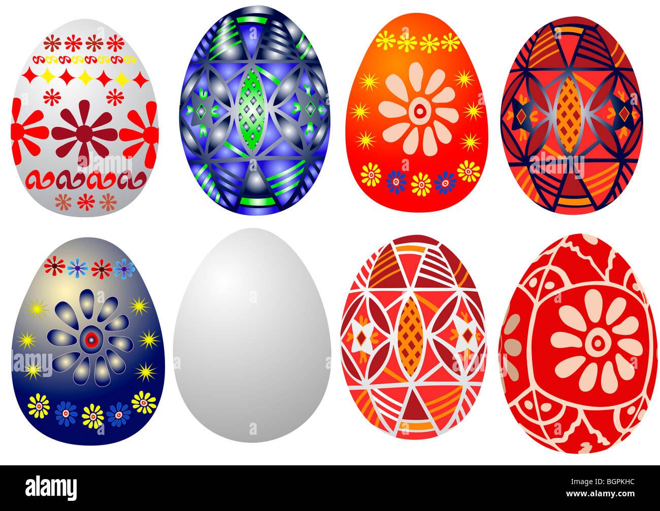 various Easter Eggs Stock Photo - Alamy