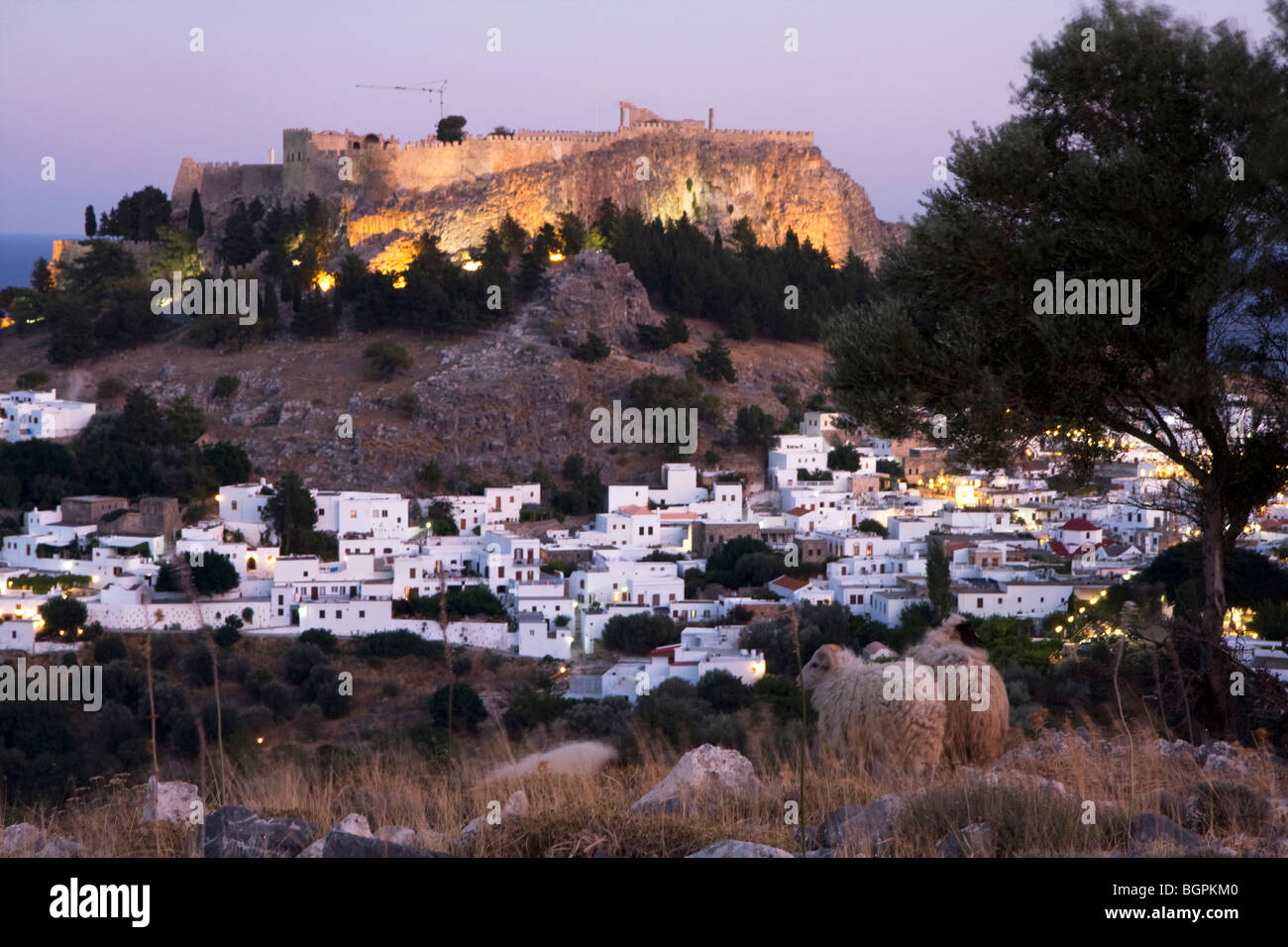Lindos village hi-res stock photography and images - Alamy