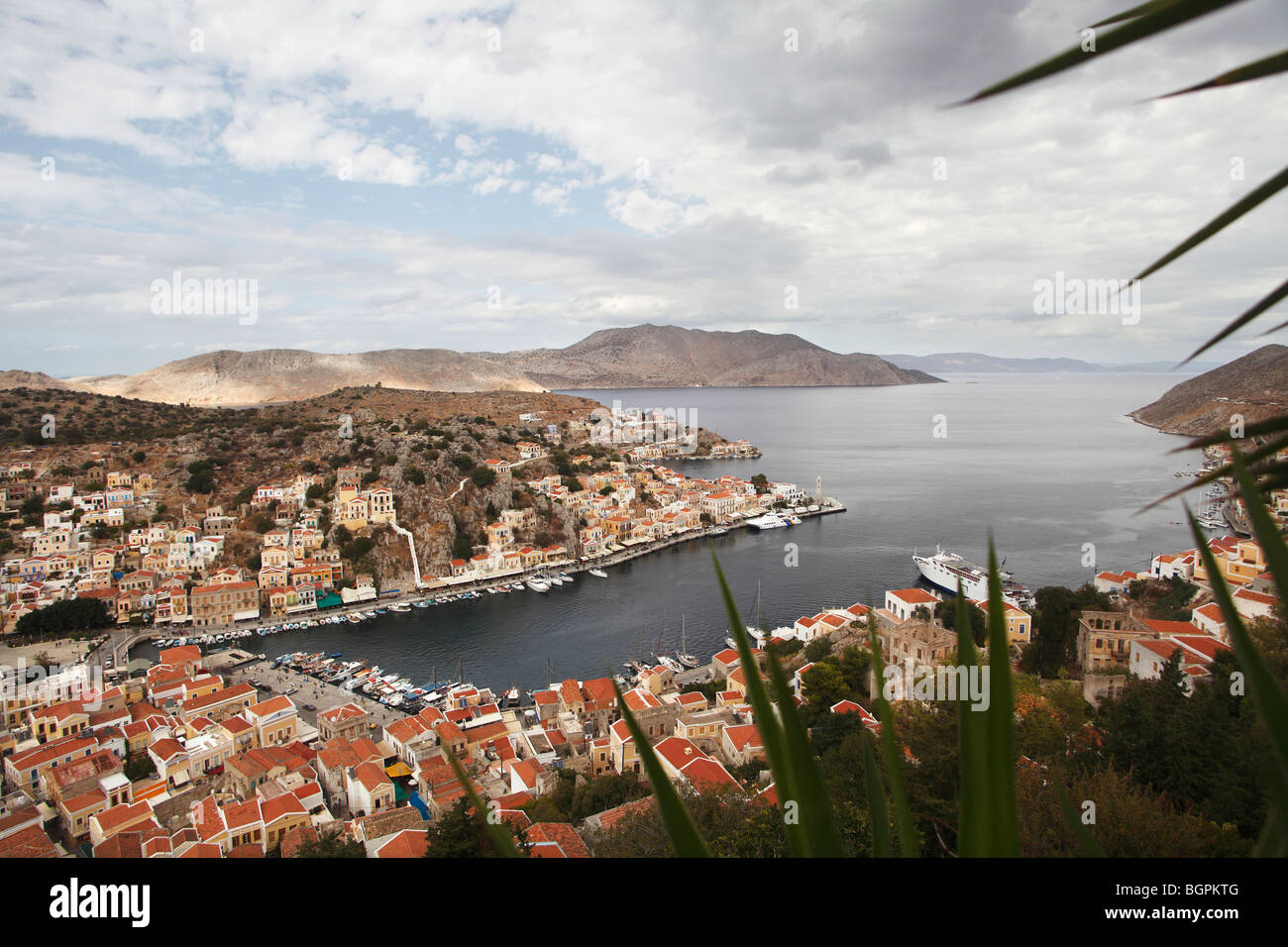 Overview island of Symi near Rhodes Stock Photo - Alamy
