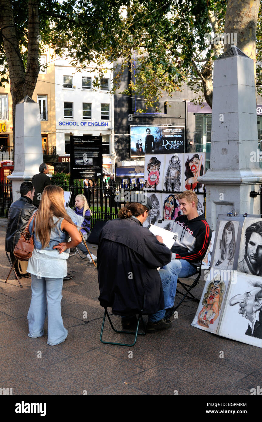 Leicester square street artist london uk hi-res stock photography and ...