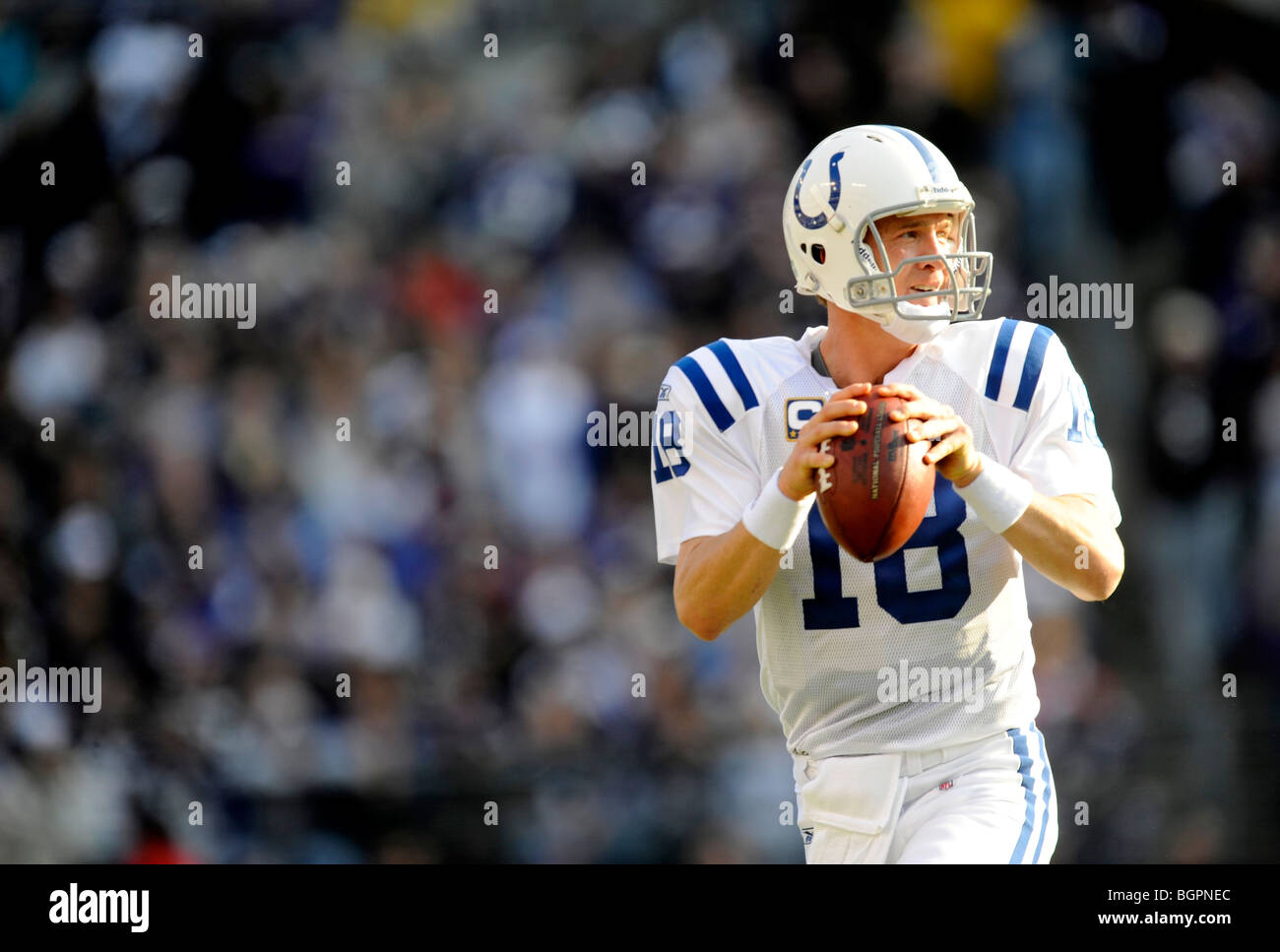 Peyton Manning #18 quarterback of the Indianapolis Colts Stock Photo ...