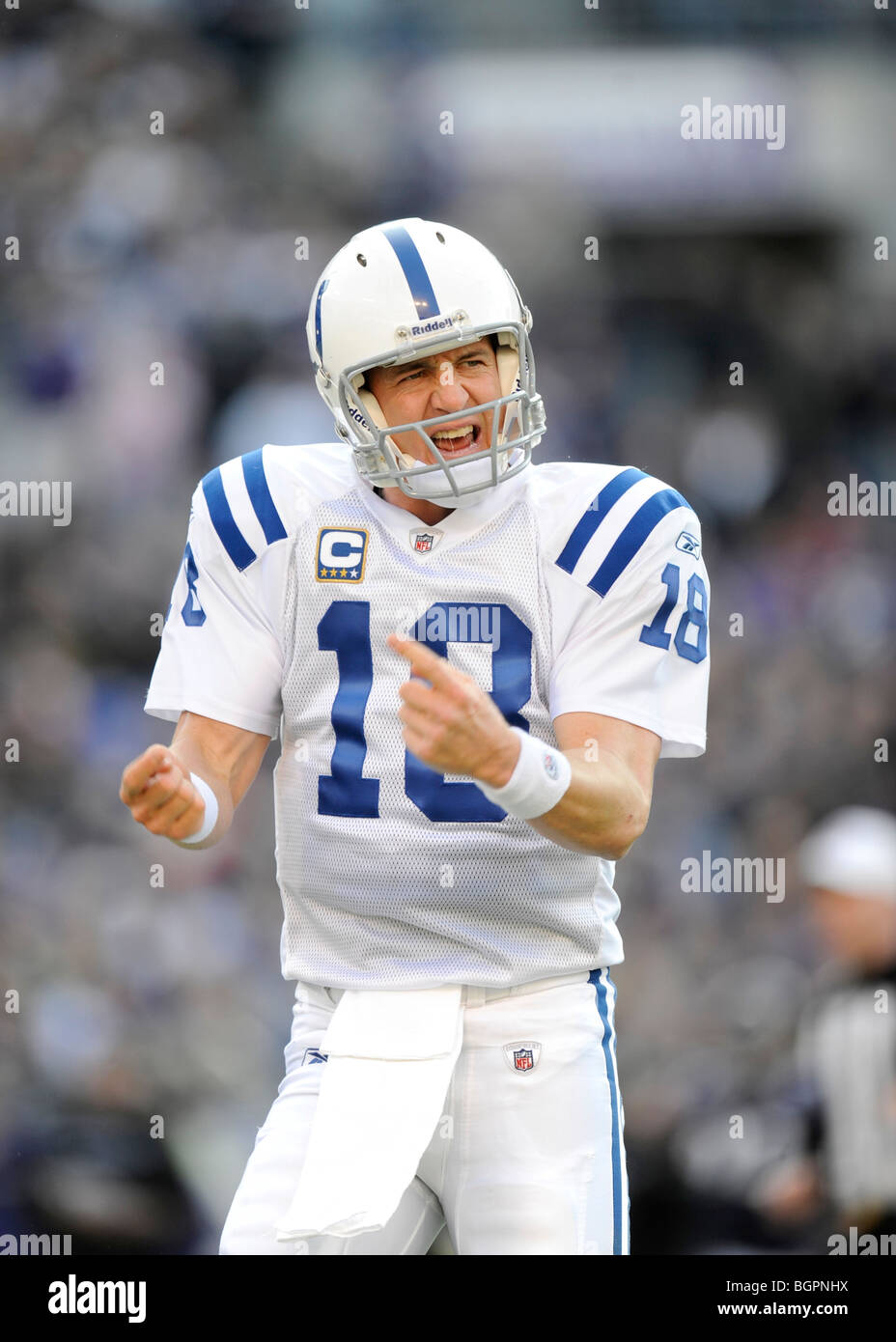 Peyton Manning #18 quarterback of the Indianapolis Colts Stock Photo - Alamy