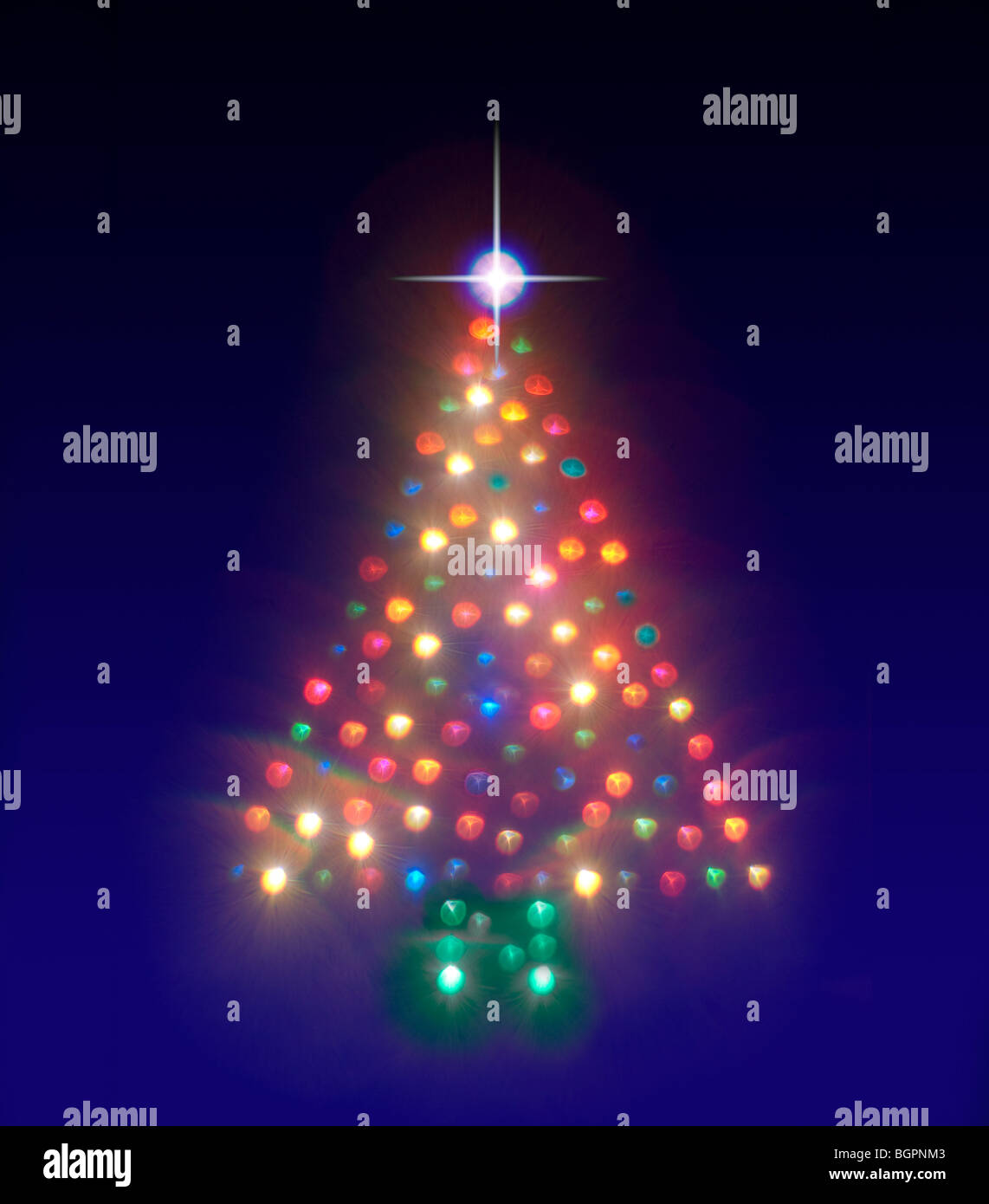 Christmas tree lights Stock Photo - Alamy