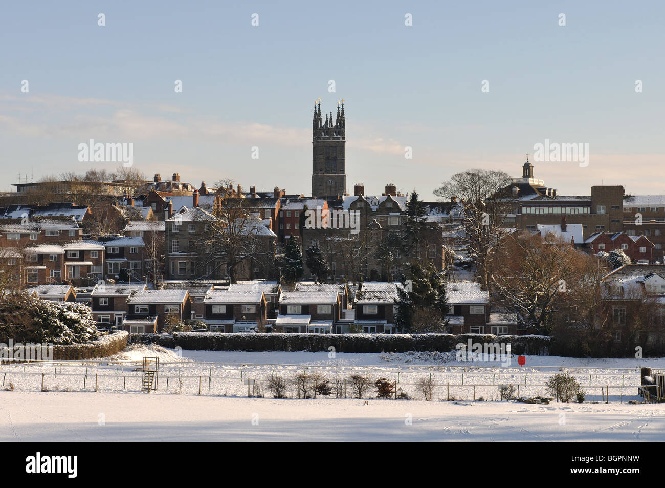 Center town with snow hi-res stock photography and images - Alamy