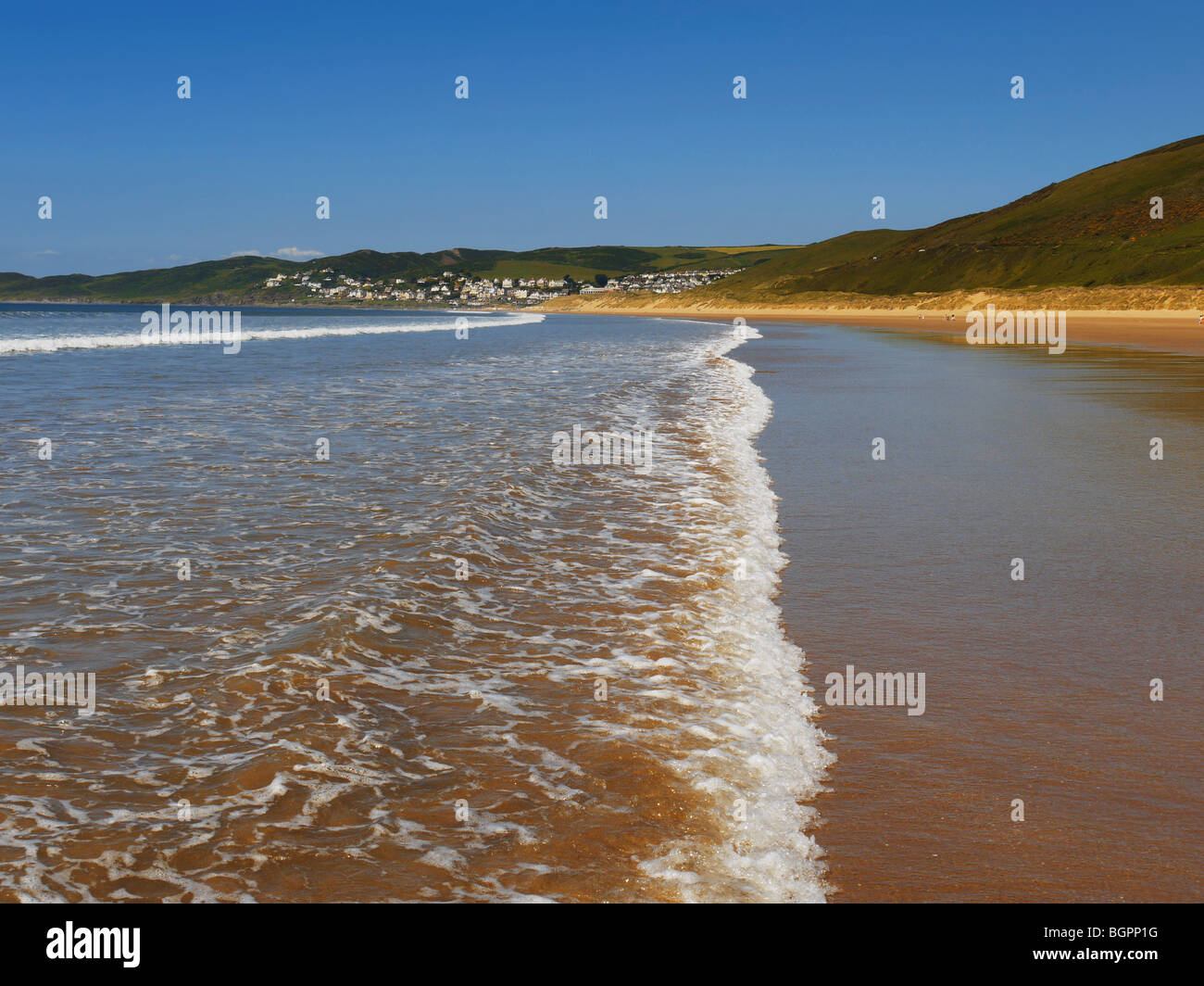 devon coast woolacombe england uk coast coastal Stock Photo - Alamy