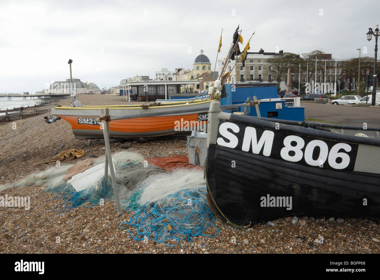 Worthing Fishing Boats Stock Photo - Alamy